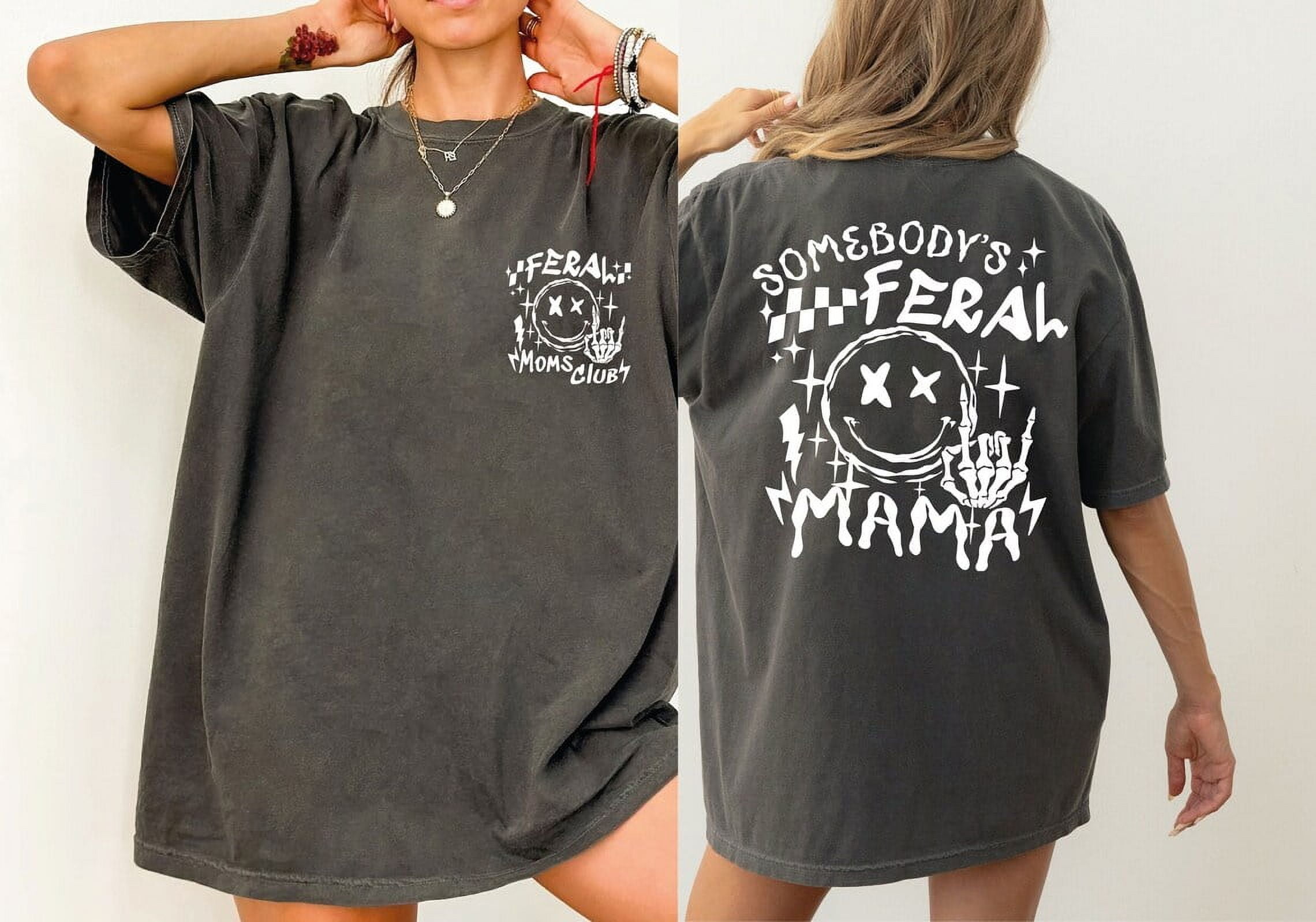 Gildan Feral Mama Mode On Tee, Wild Quote Graphic for Women With Big ...