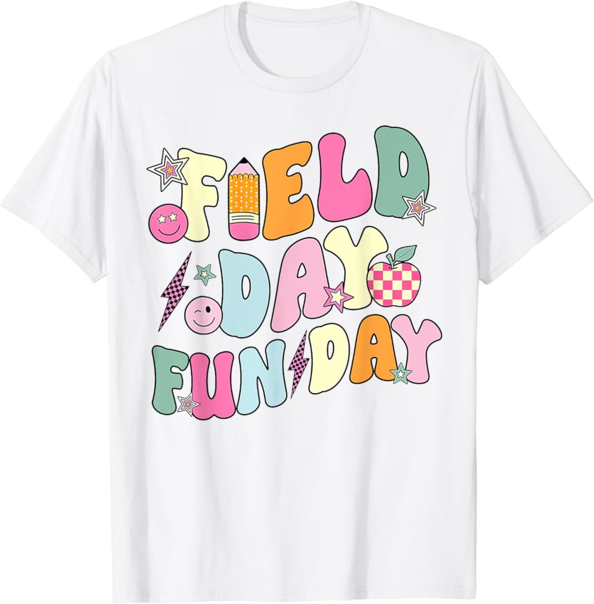Gildan Field Day Fun Day Last Day Of School Teacher Student T-Shirt ...