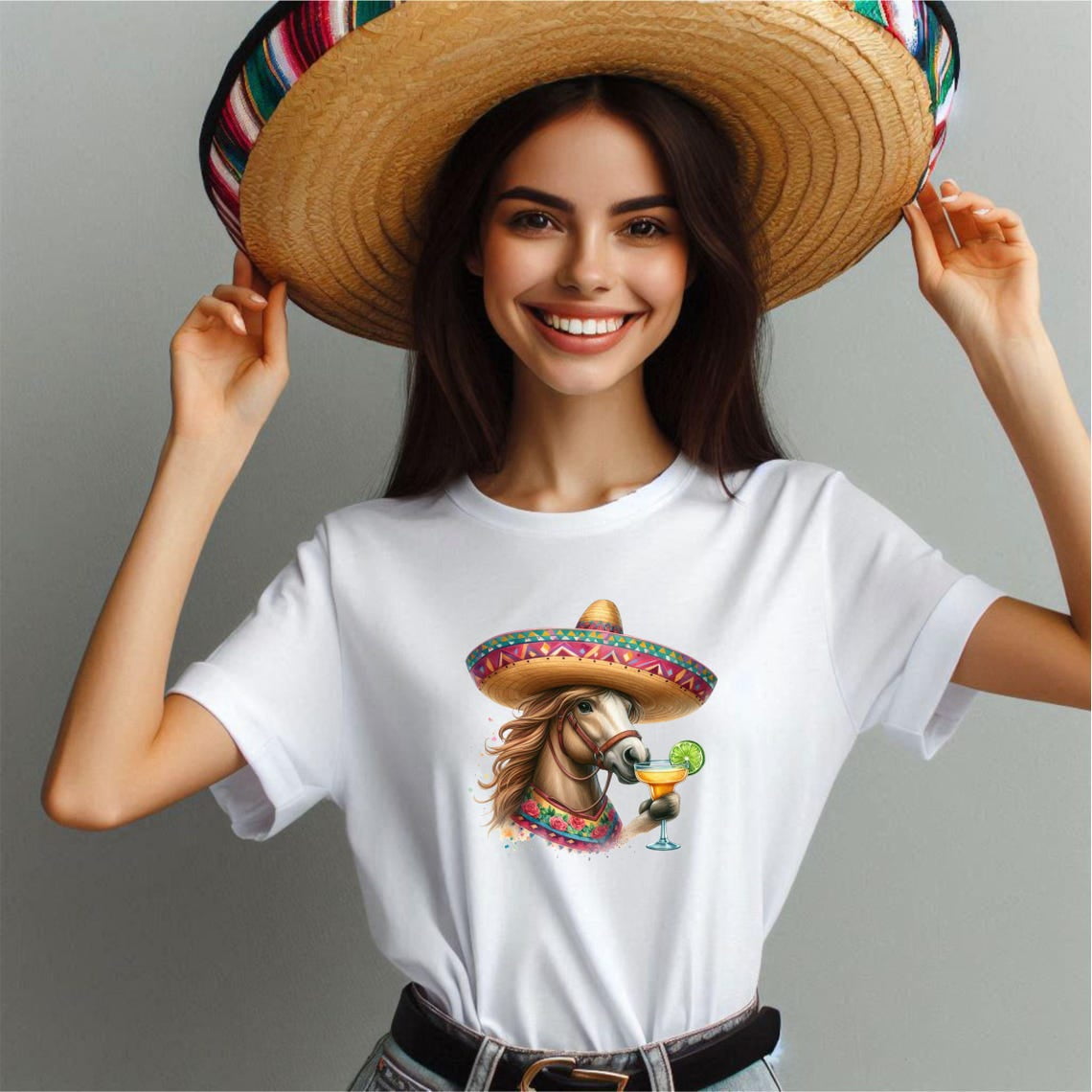 Gildan Fiesta Horse Graphic Tee, Derby Celebration Design With Mexican ...