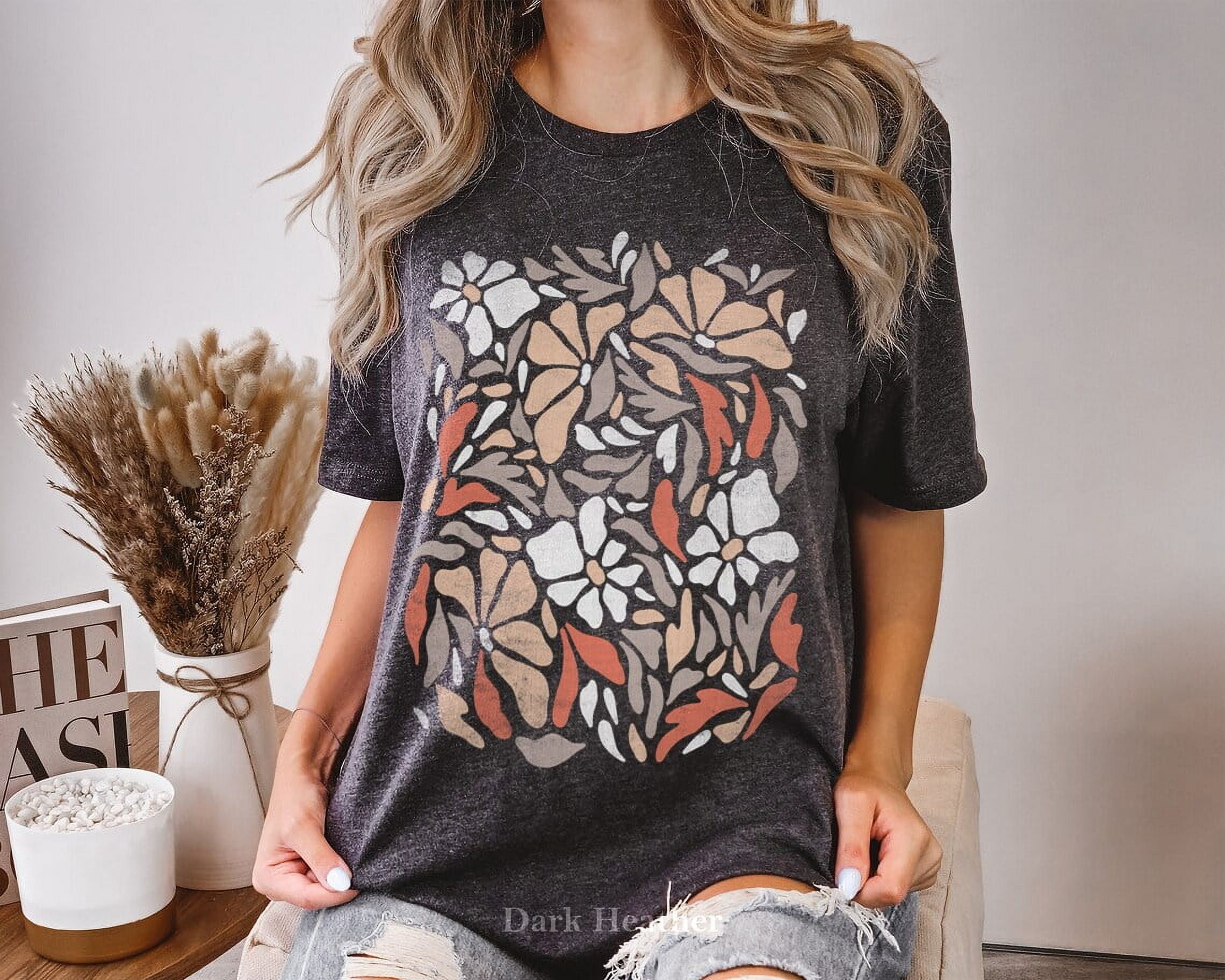 Gildan Flower Child Inspired Boho Shirt With Wildflower Design For Nature Loving Women And Retro ...