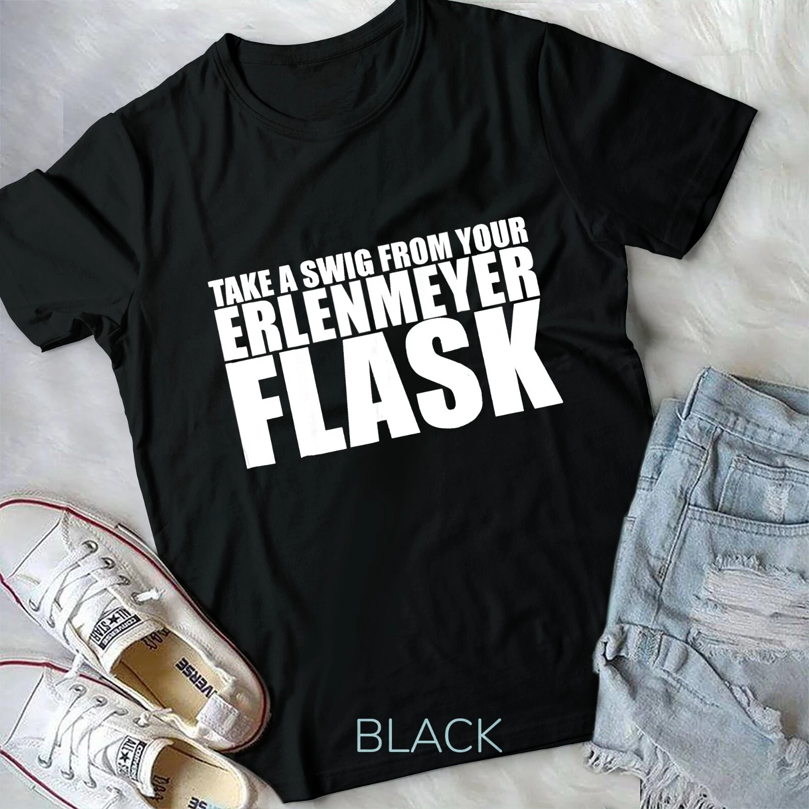 Gildan Funny Chemistry Shirt Swig Erlenmeyer Flask Science Joke Unisex ...