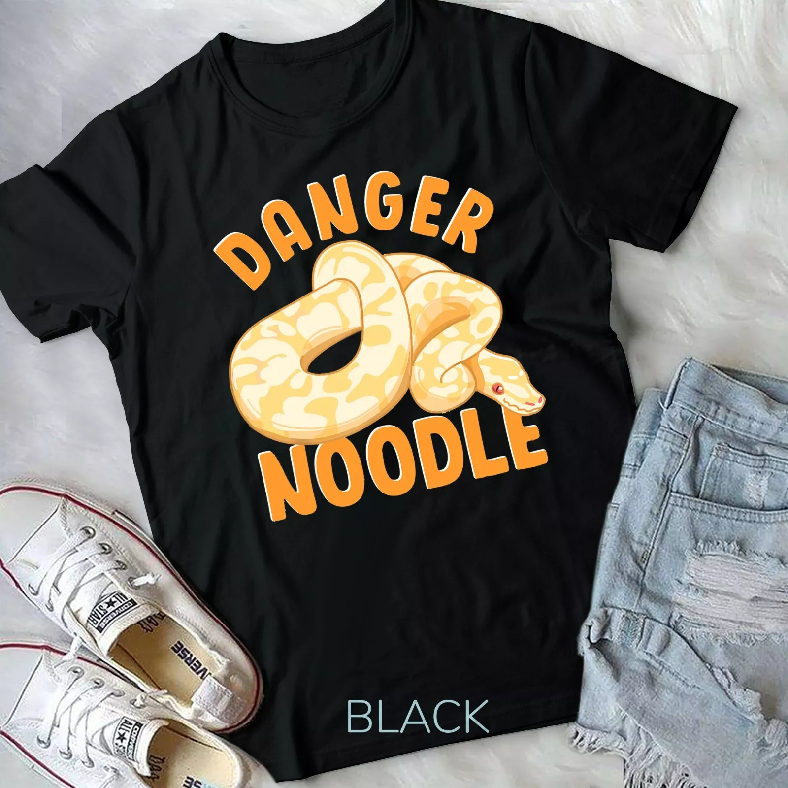 Gildan Funny Danger Noodle Snake Gift Snakes Snek Ball Python Unisex T ...