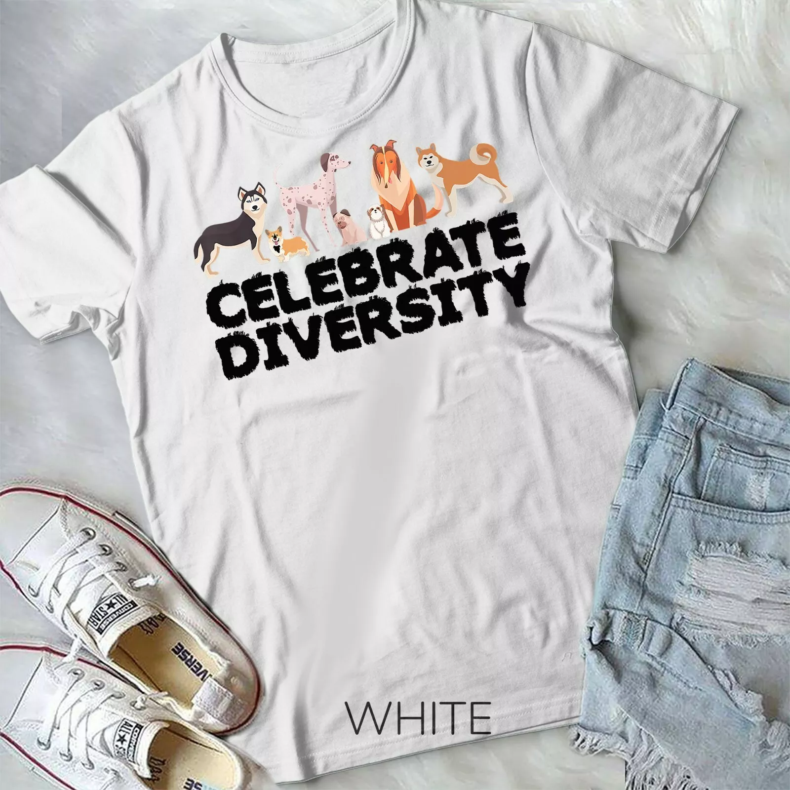 Gildan Funny Dog Gift For Men Women Cool Celebrate Diversity Dogs ...