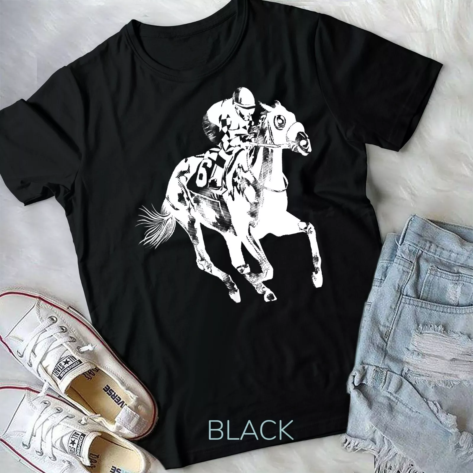 Gildan Funny Horseracing Jockey Rider Horseback Riding Lover Outfit ...