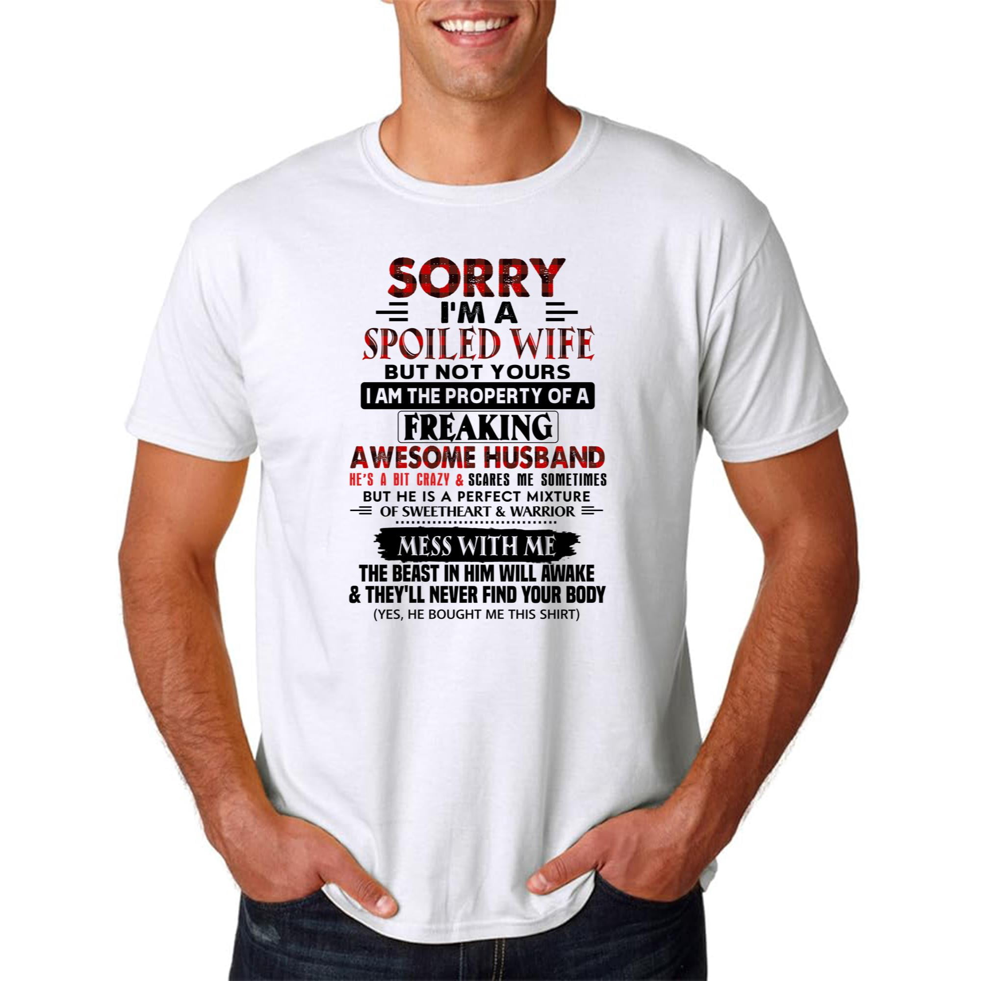 Gildan Funny "Spoiled Wife" Graphic Tee, Husband Appreciation Shirt ...