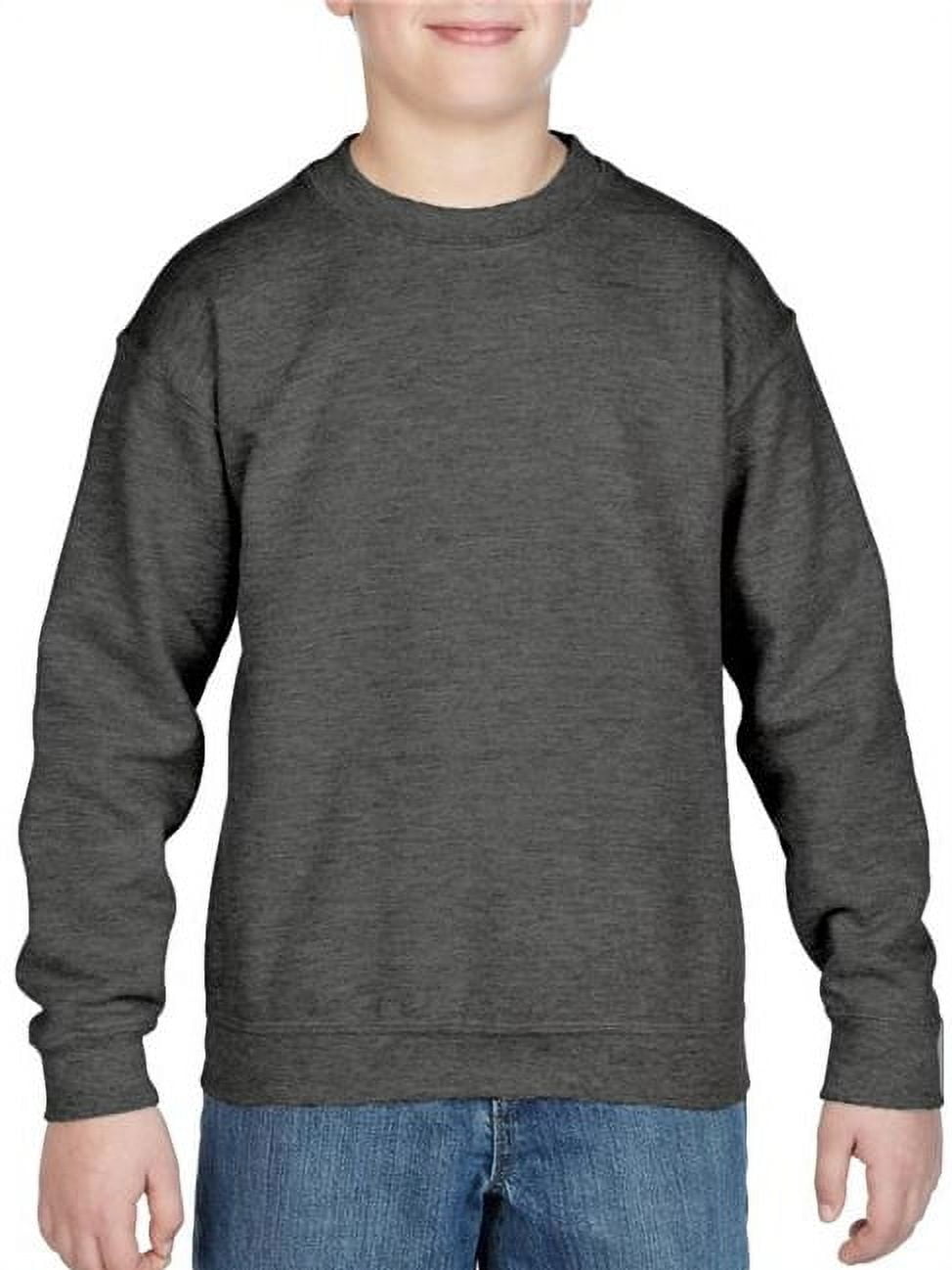 Gildan G18000B-Graphite Heather-S Heavy Blend Youth Crewneck Sweatshirt ...