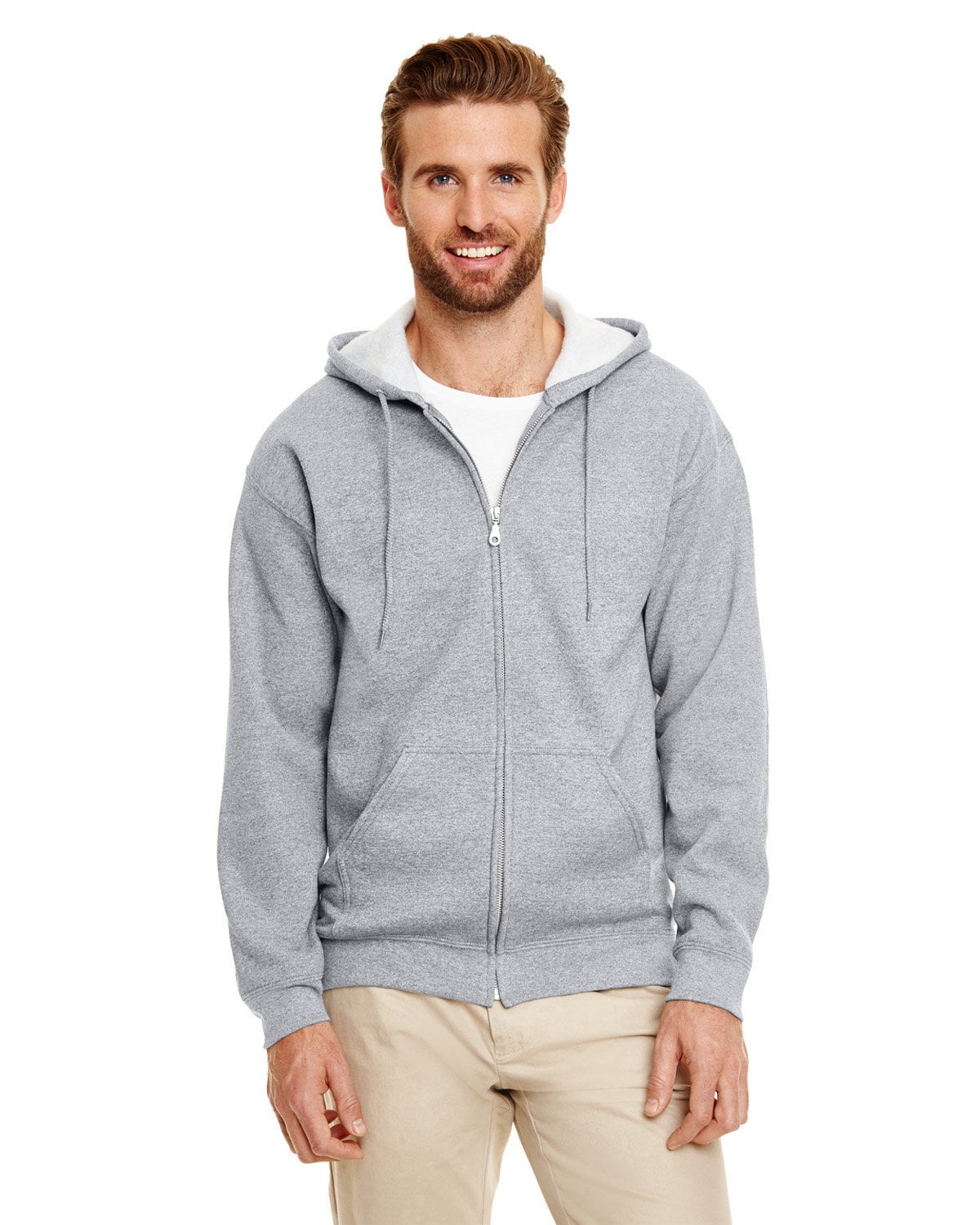 Gildan G186 Adult Heavy Blend Adult 8 Oz. 50/50 Full-Zip Hood - Walmart.com