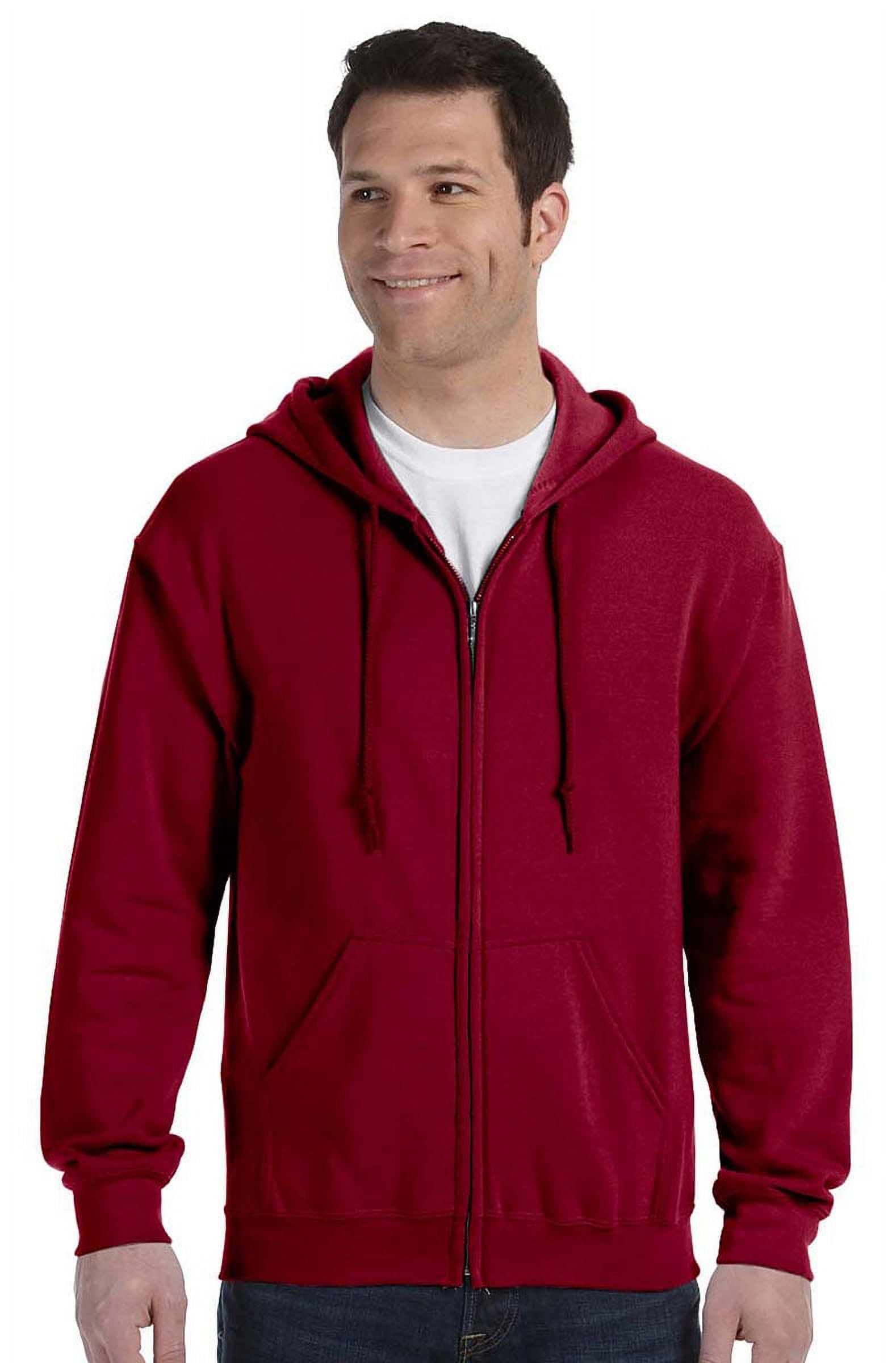 Gildan G186 HeavyBlend Men's Full-Zip Hood -Cardinal Red-Large ...