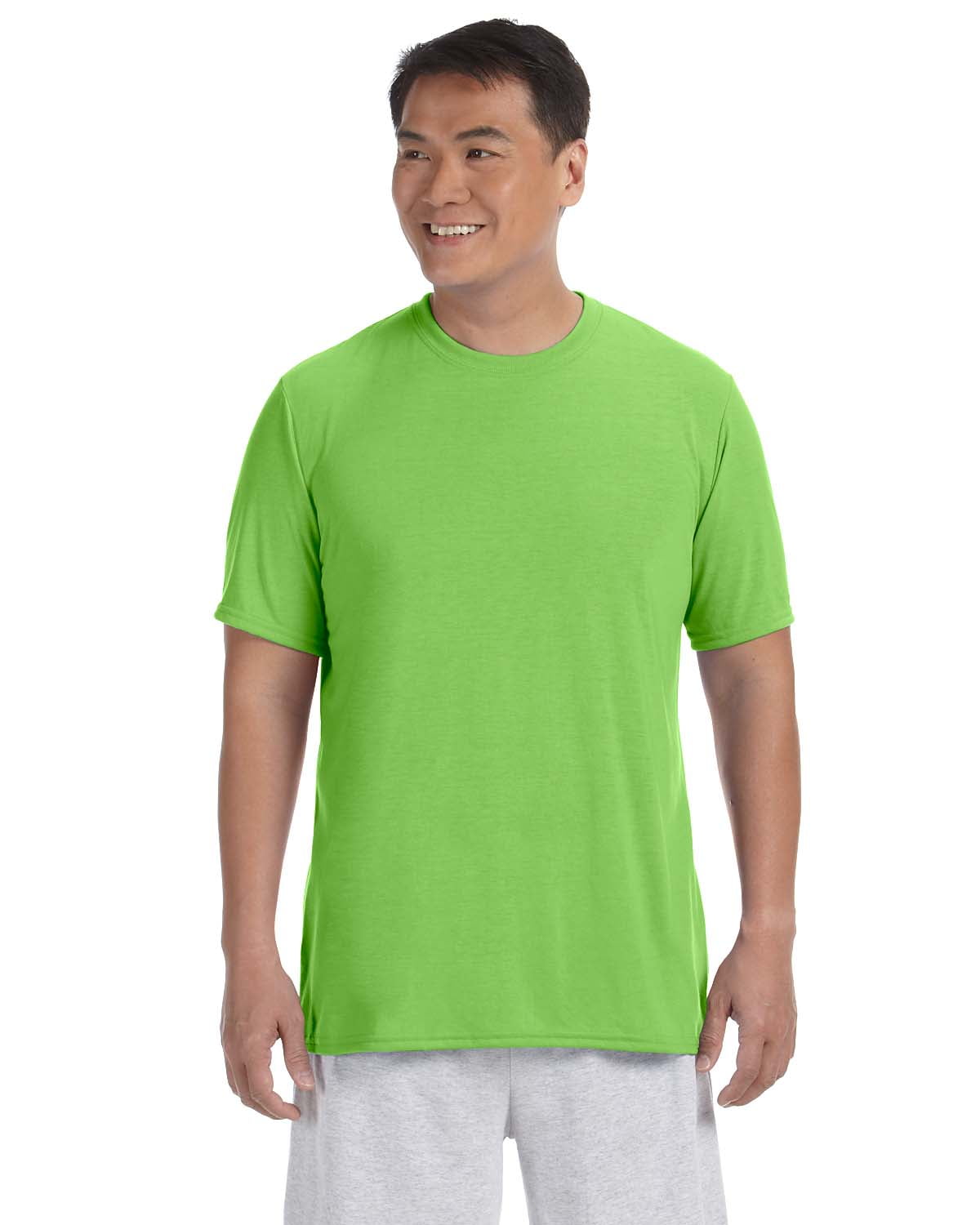Gildan G420 Adult Performance Adult 5 oz. T-Shirt, Lime, L, Pack Of 2 ...