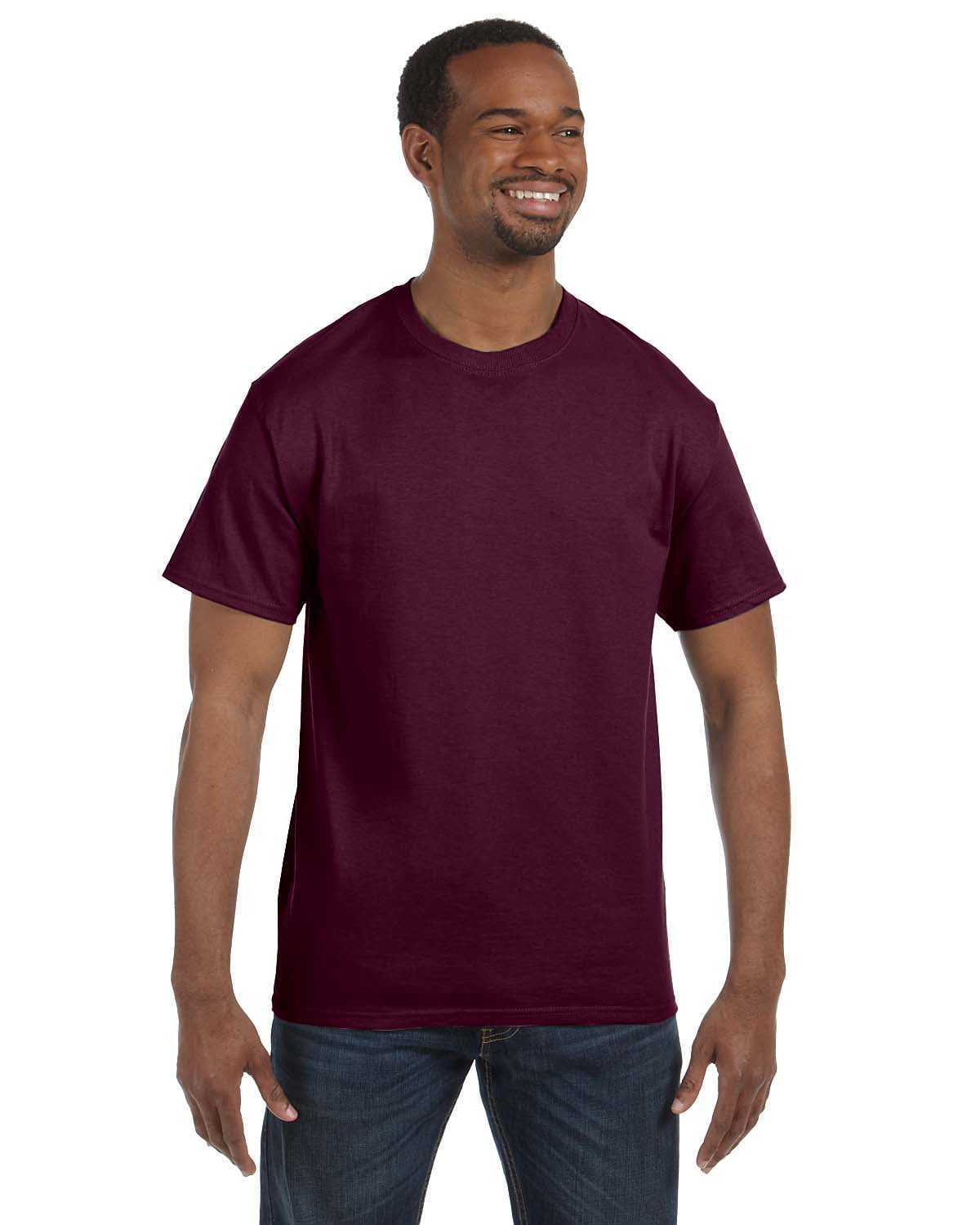 Gildan G500 Adult Heavy Cotton T-Shirt, Maroon, S, Pack Of 3, Mens T ...