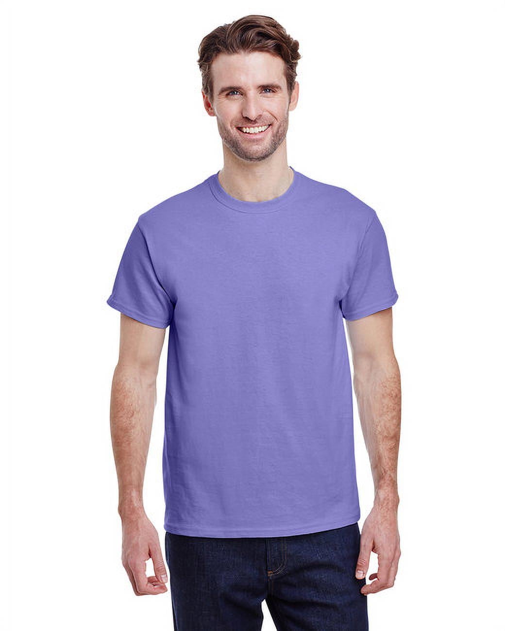 Gildan G500 Adult Unisex Violet Heavy Cotton T-Shirts, 3 Pack in Size L ...
