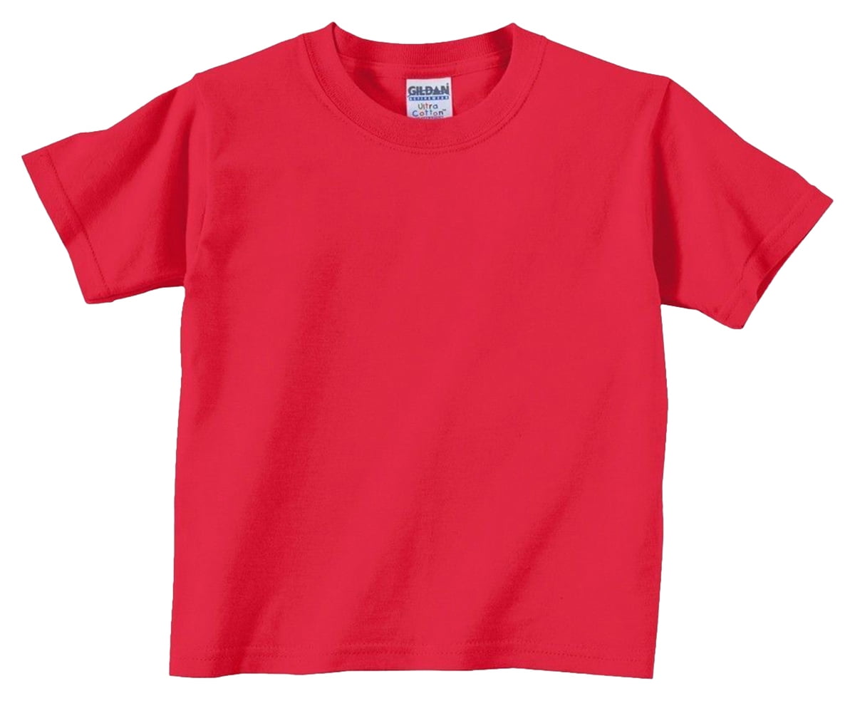 Gildan G510P Toddler Heavy Cotton T-Shirt, RED, 4T, Pack Of 2, Boys ...