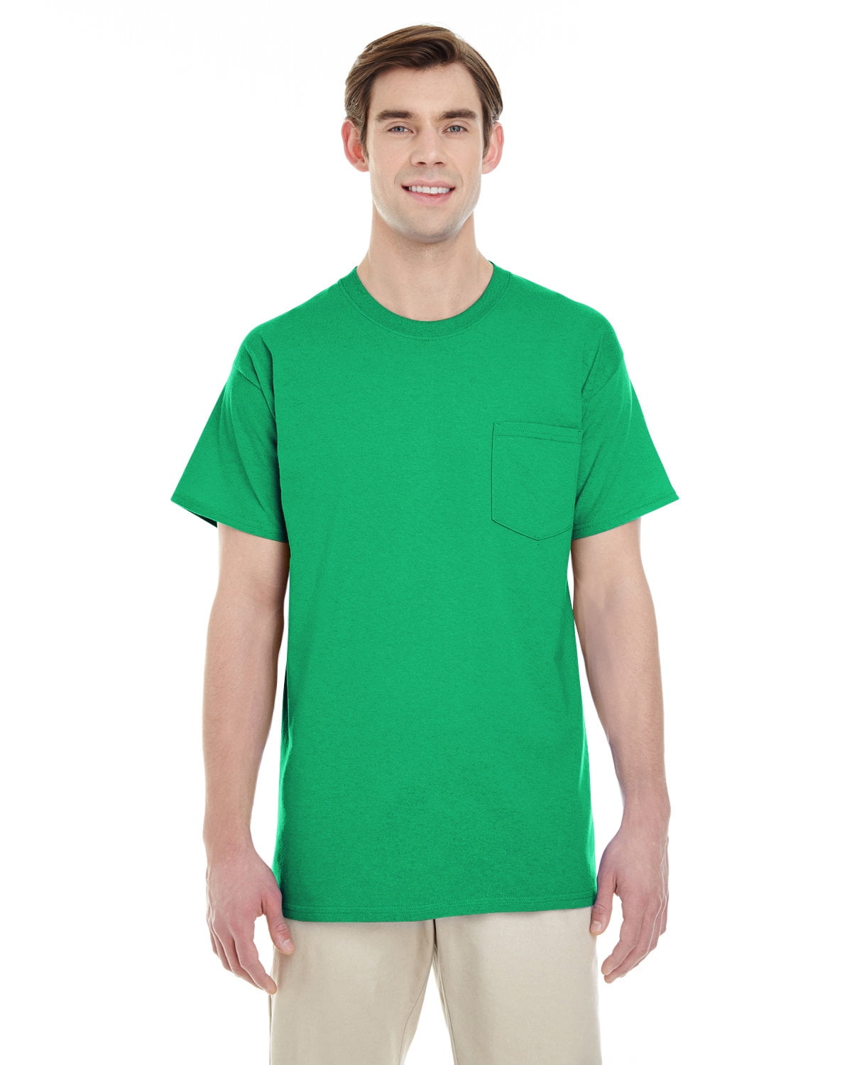 Gildan G5300-Irish Green-M Heavy Cotton Adult Tee with Pocket, Irish ...