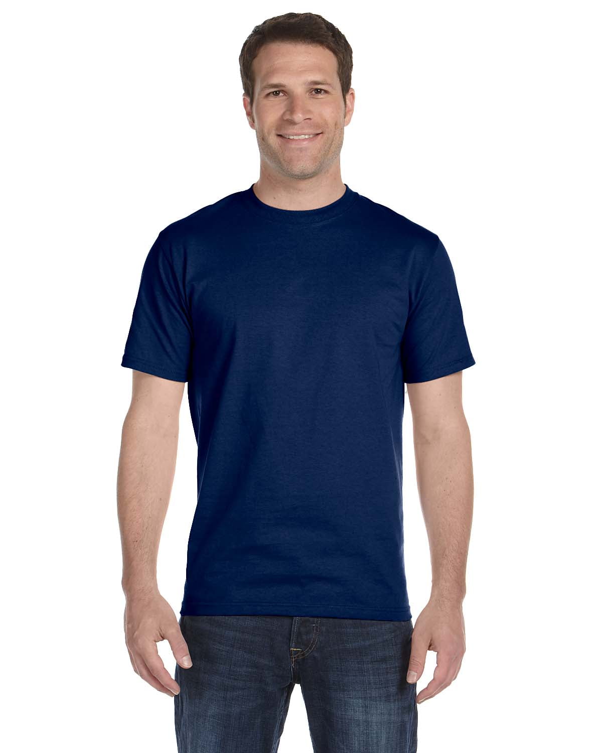 Gildan G800 Adult 50/50 T-Shirt, Navy, 5X, Pack Of 4, Men's Basic Big ...
