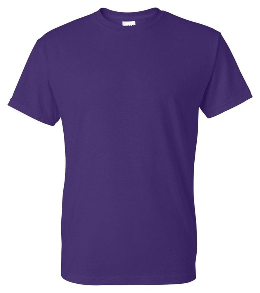 Gildan G8000 DryBlend Adult Short Sleeve T-Shirt -Purple-X-Large ...