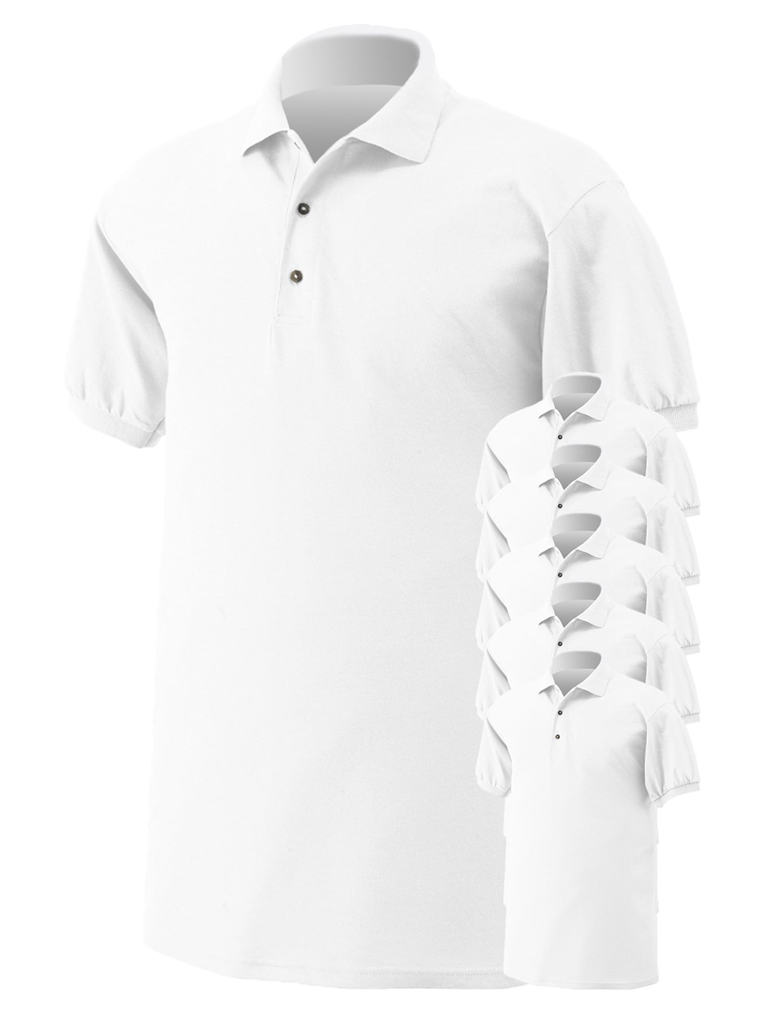 Gildan G880 Adult Unisex 6 Oz. 50/50 Jersey Polo, Pack Of 6 - Walmart.com