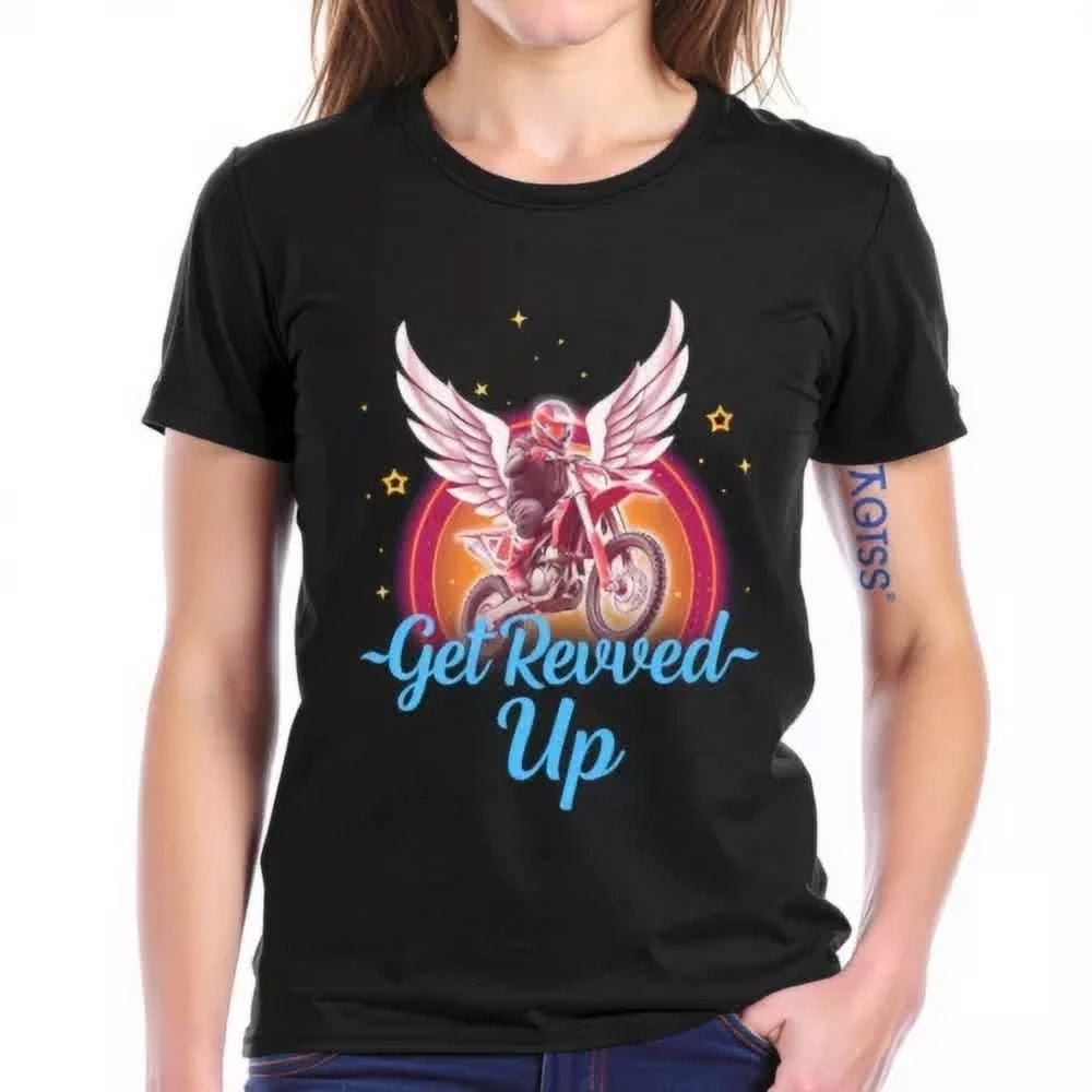 Gildan Get Revved Up Motocross Rider T-Shirt Vibrant Graphic for Bikers ...