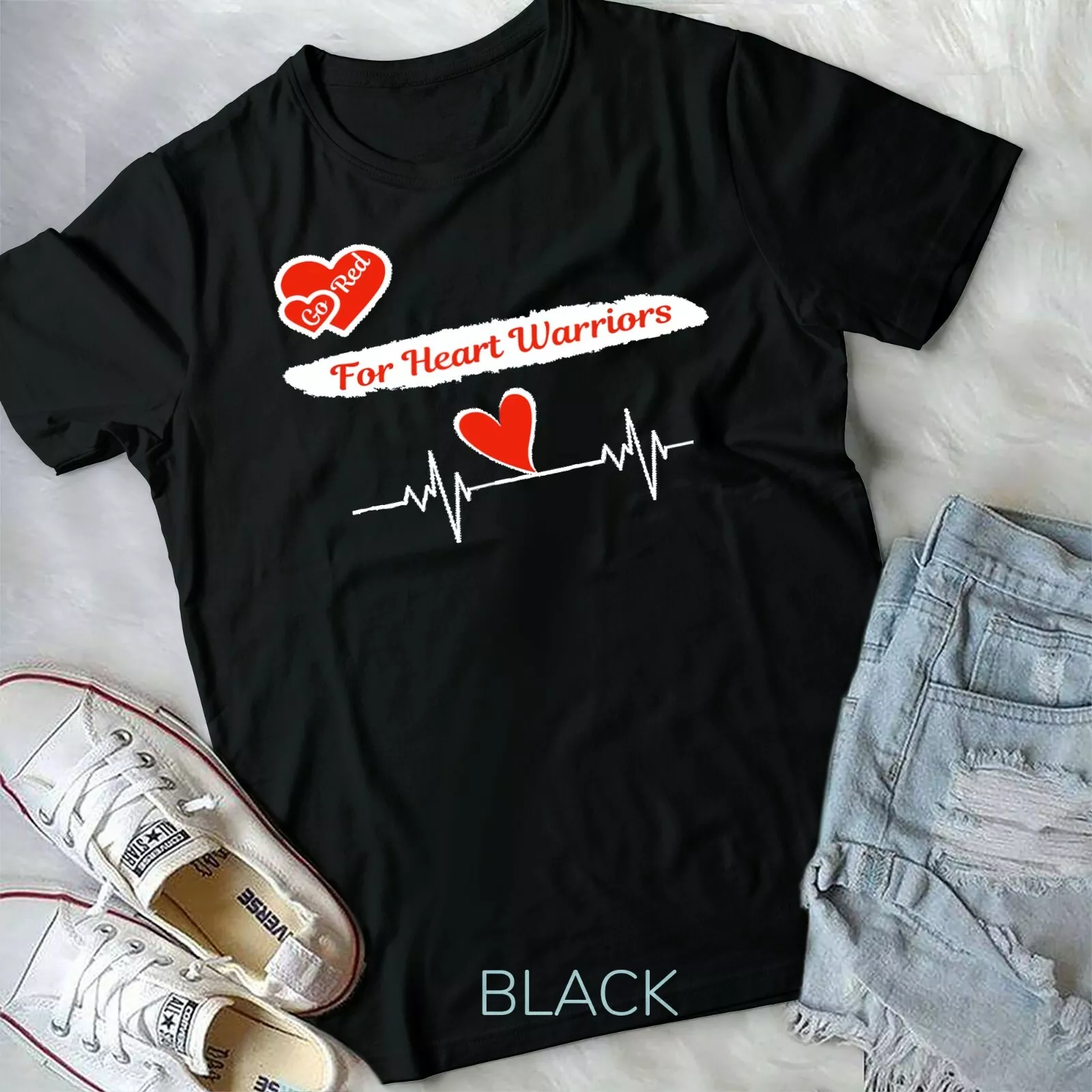 Gildan Go Red February American Heart Health Awareness Month Shirt ...