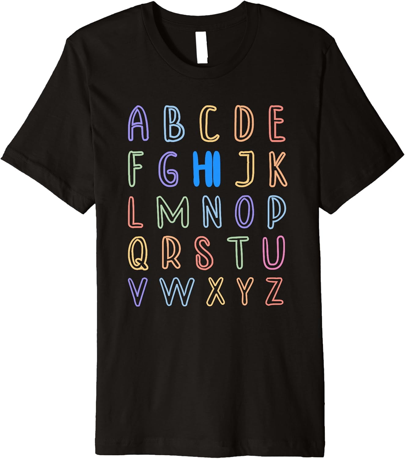 Gildan HI Alphabet Teacher Student First Day Back to School Graphic ...