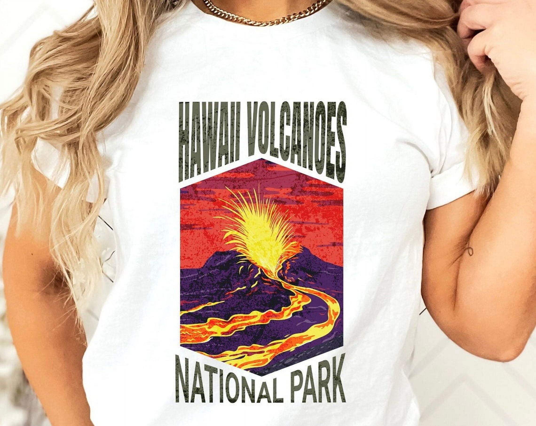 Gildan Hawaii Volcano Adventure Graphic Tee With Retro Nature Design ...