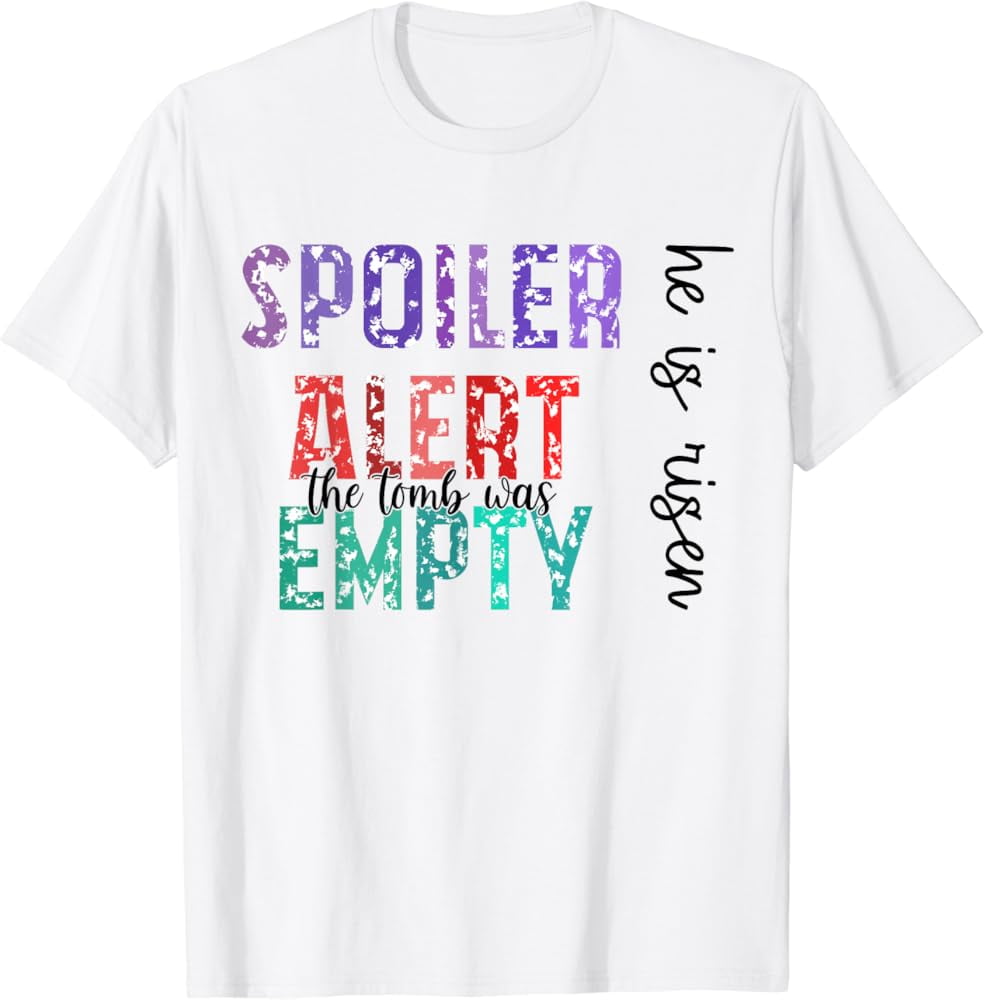 Gildan He Is Risen Bible Verse Christian Easter Day Empty Tomb T-Shirt ...