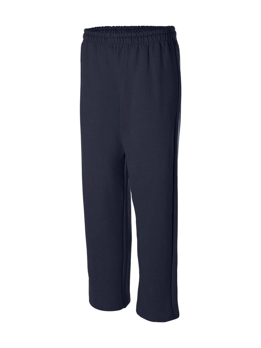 Gildan Heavy Blend Sweatpants, Open-Bottom, Navy, XL, 50/50 Cotton ...