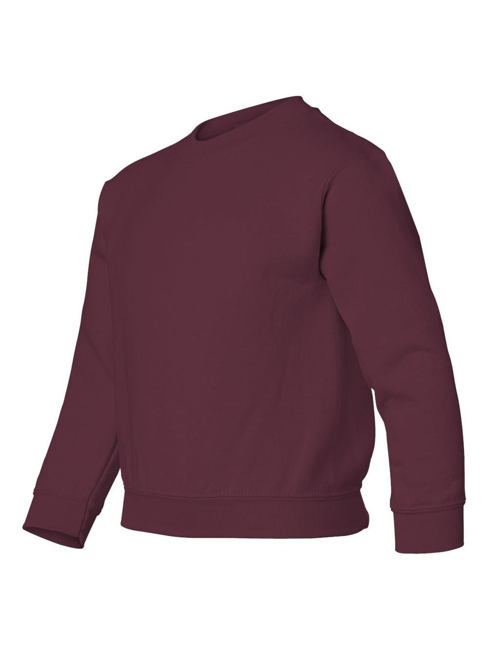 Gildan - Heavy Blend Youth Sweatshirt - 18000B - Maroon - Size: XL - Walmart.com