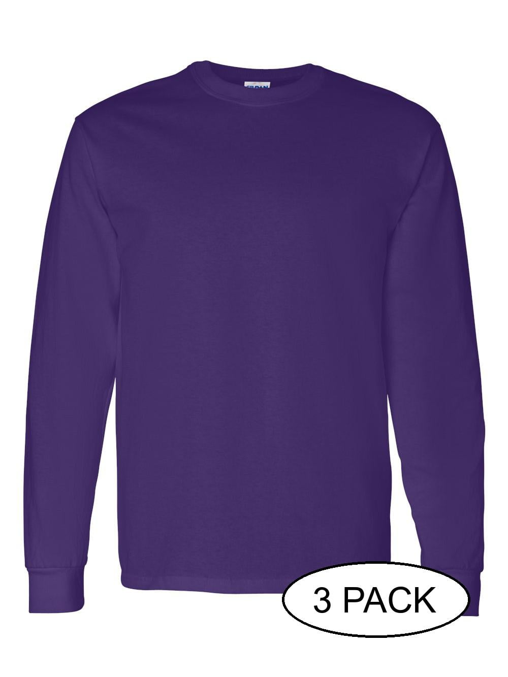 Gildan - Heavy Cotton™ Long Sleeve T-Shirt - 5400 - 3 Pack - Multi-Pack ...
