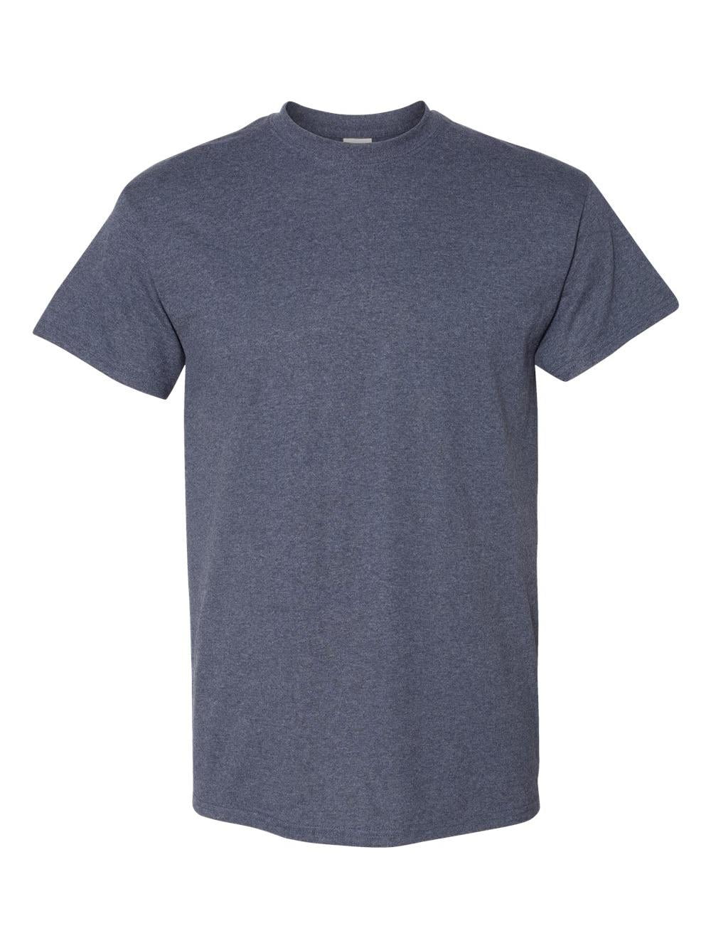Gildan - Heavy Cotton T-Shirt - 5000 - Heather Navy - Size: L - Walmart.com