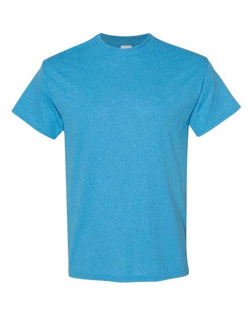 Gildan - Heavy Cotton T-Shirt - 5000 Heather Sapphire S 4 Pack ...