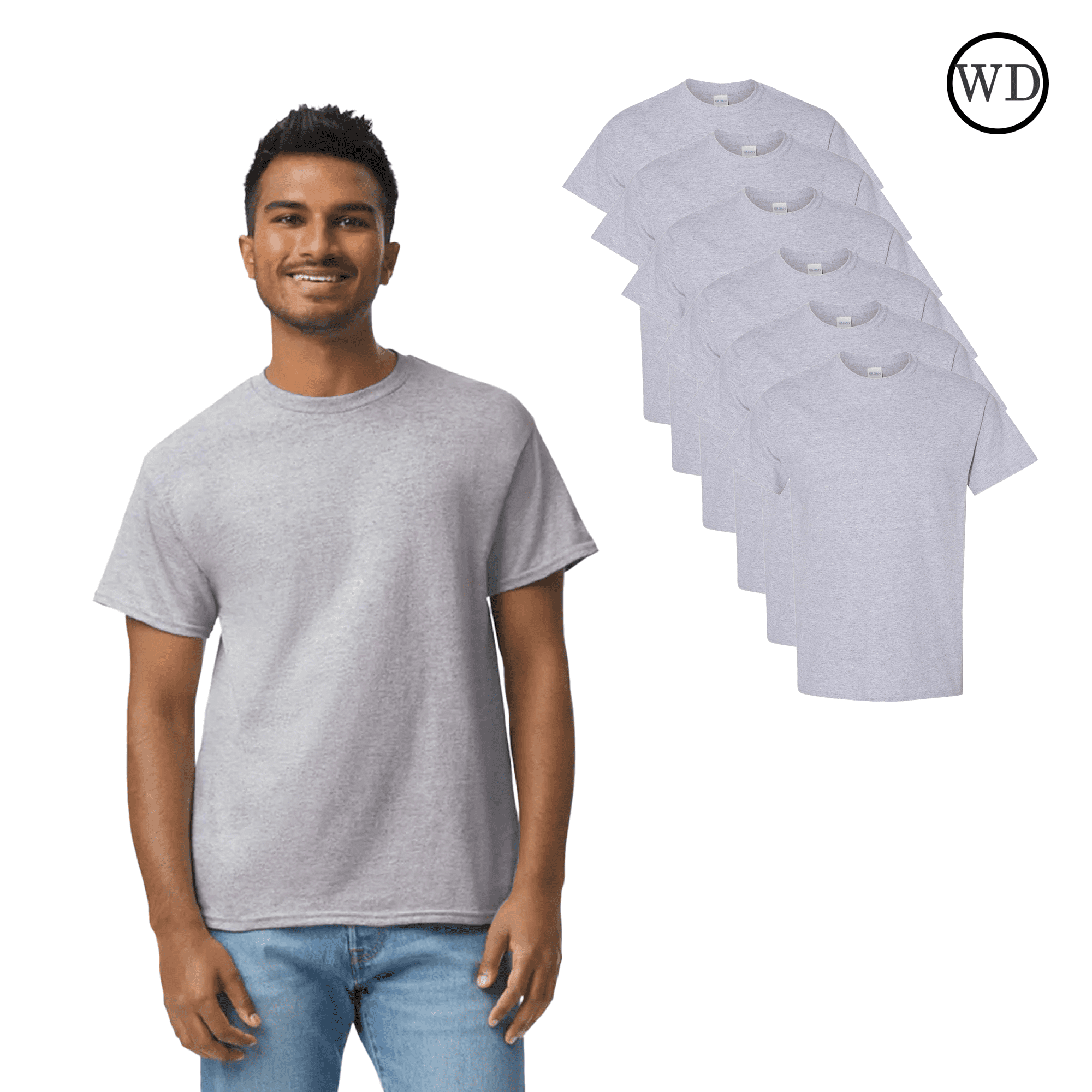 Gildan Heavy Cotton T-Shirt 5000, Short Sleeve Tee For Men, 100% Cotton ...