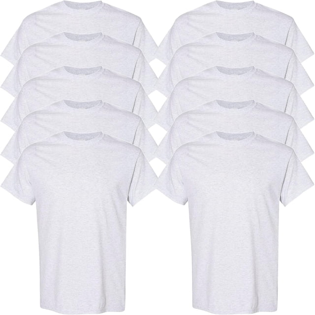Gildan Heavy Cotton T-Shirt G5000, Ash Grey 10-Pack, Medium - Walmart.com