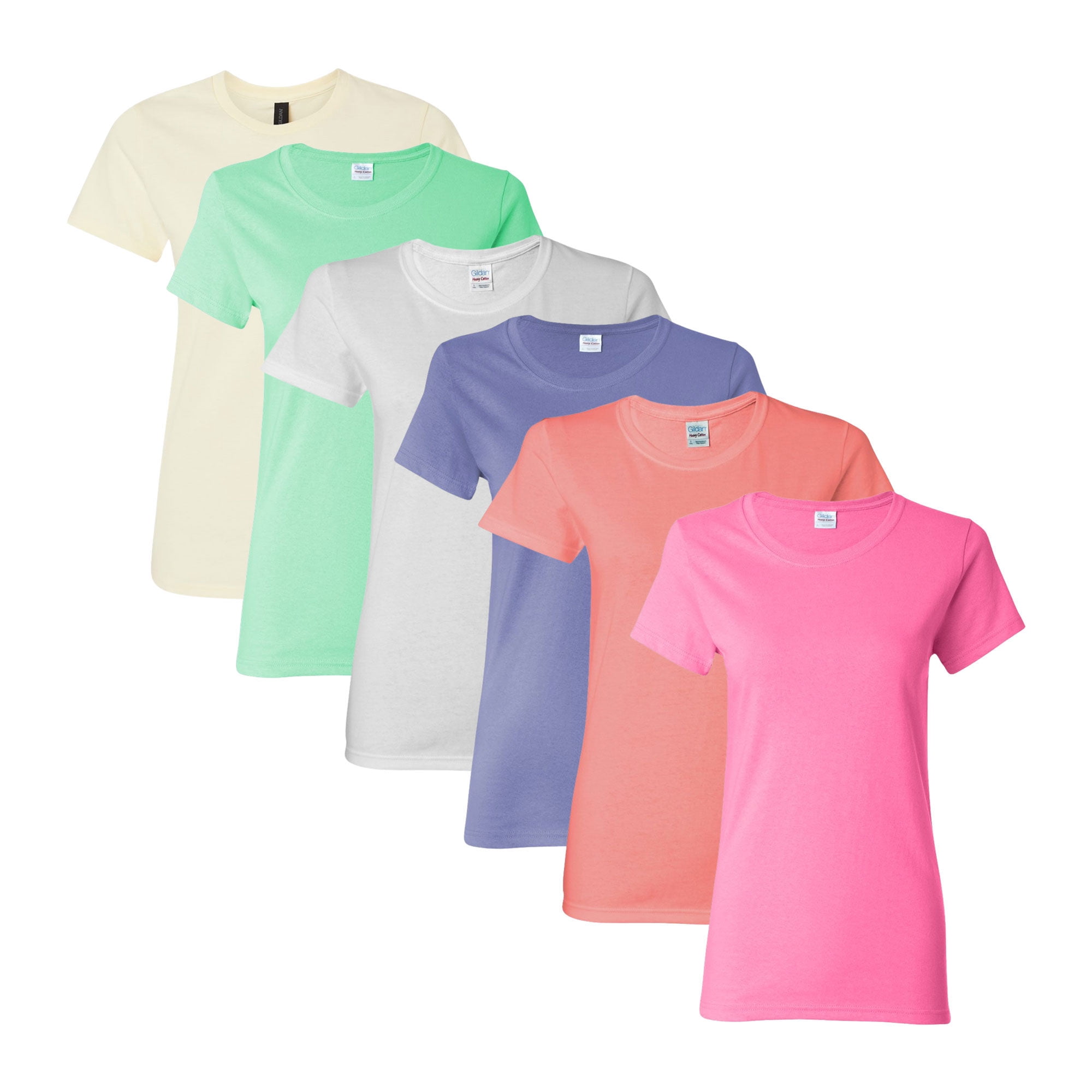 Gildan - Heavy Cotton Women’s T-Shirt , 5.3 oz. 100% Cotton Bulk Tee ...