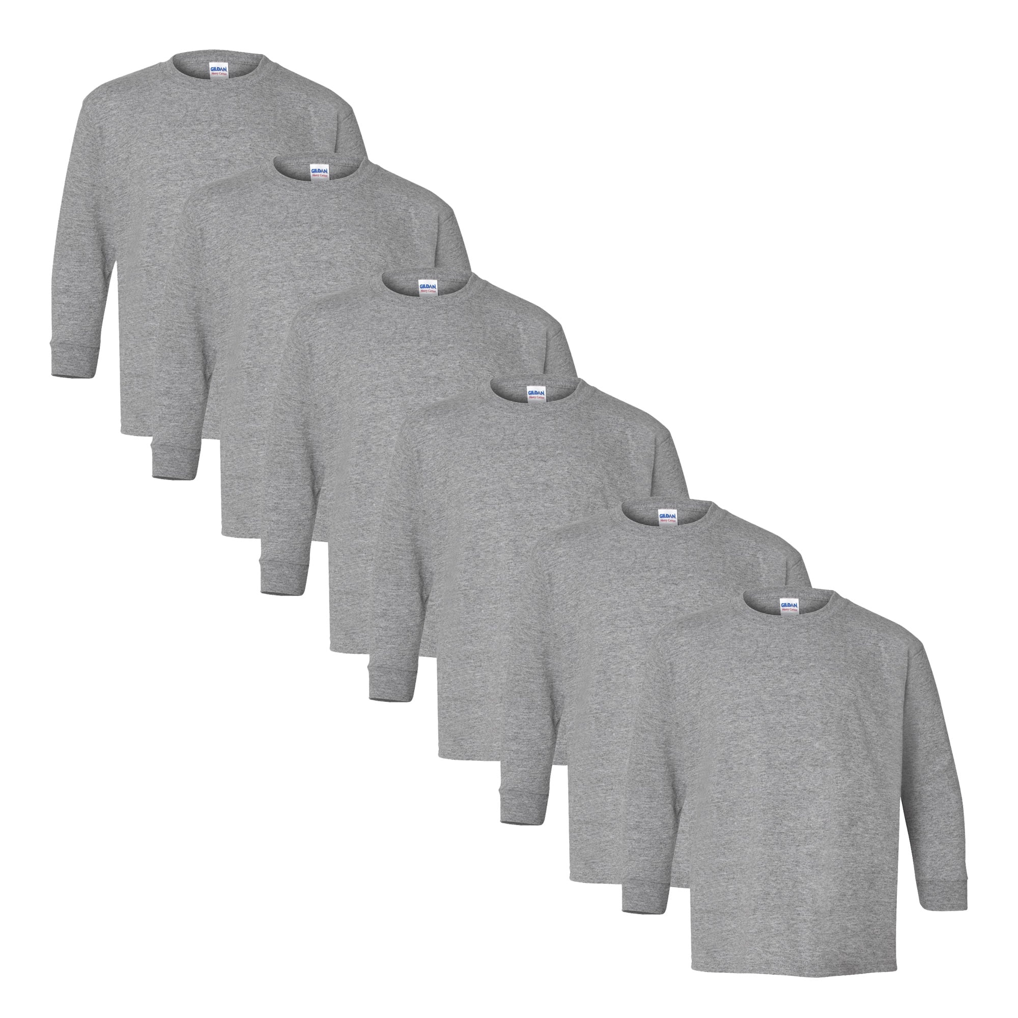 Gildan Heavy Cotton Youth Long Sleeve T-Shirt - Soft & Durable Comfort ...