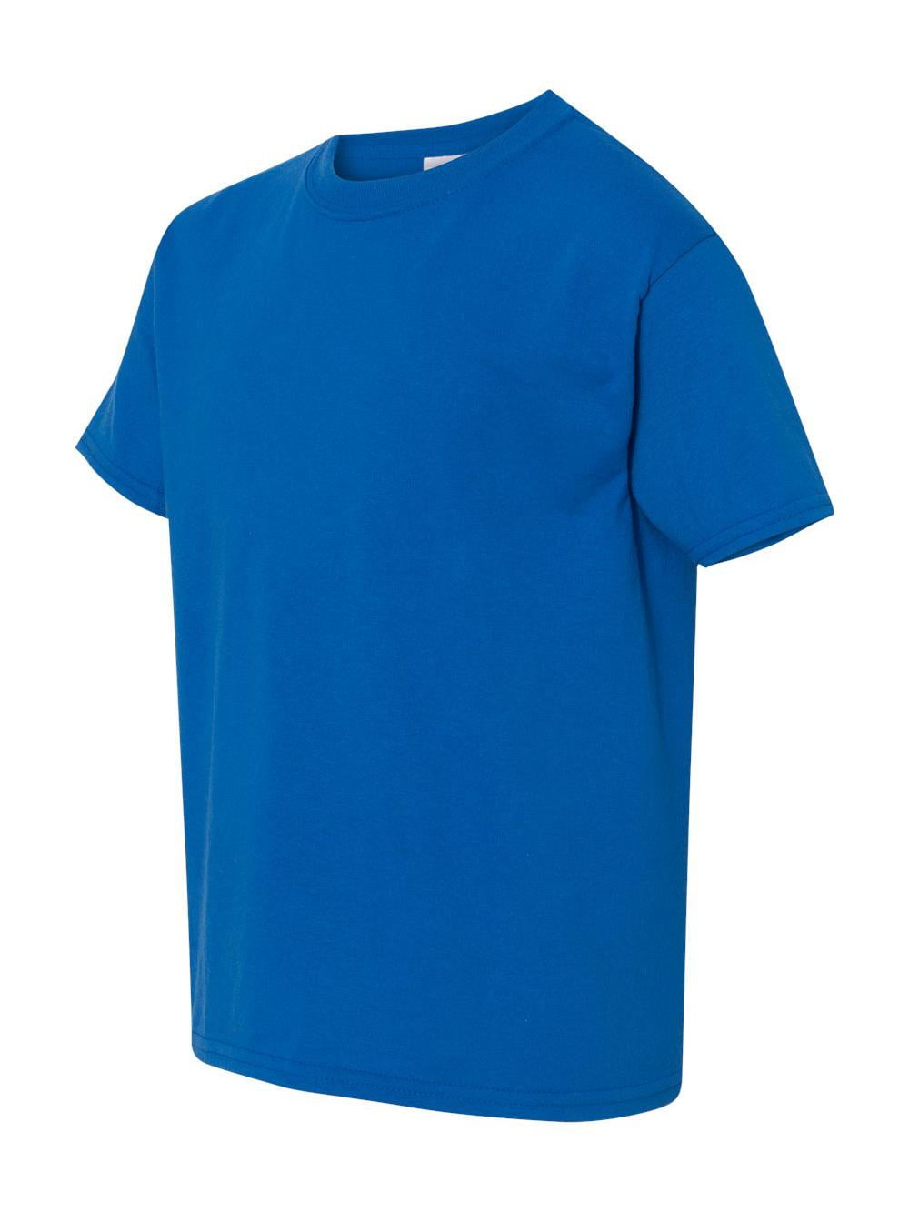 Gildan - Heavy Cotton Youth T-Shirt - 5000B - Neon Blue - Size: L ...