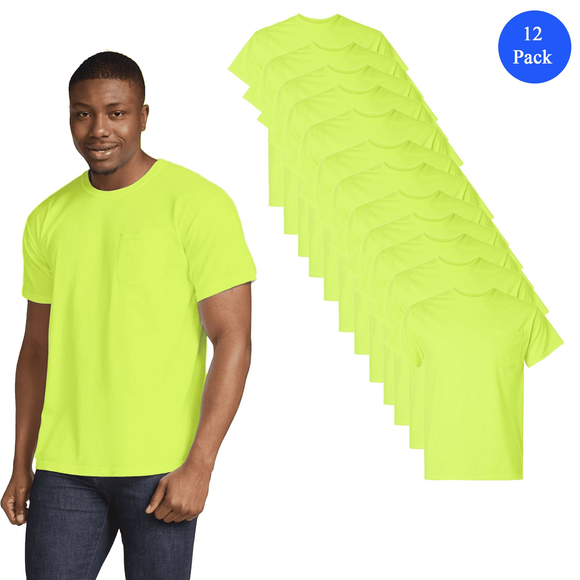 Gildan High Visibility Men's T-Shirts, Hi Vis Tee for Comfortable ...