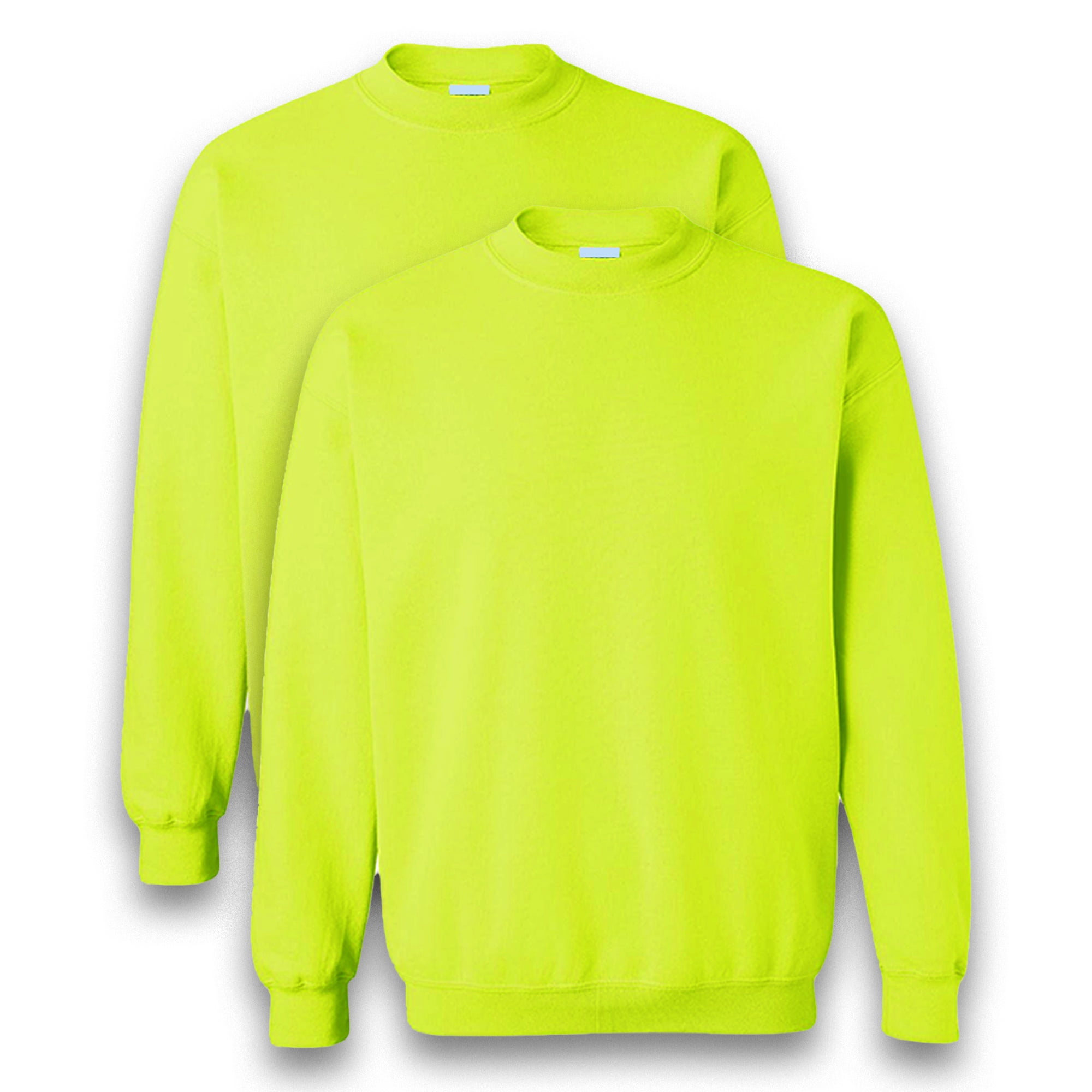 Gildan- High Visibility Sweatshirt Safety Green for Unisex, Heavy Blend ...