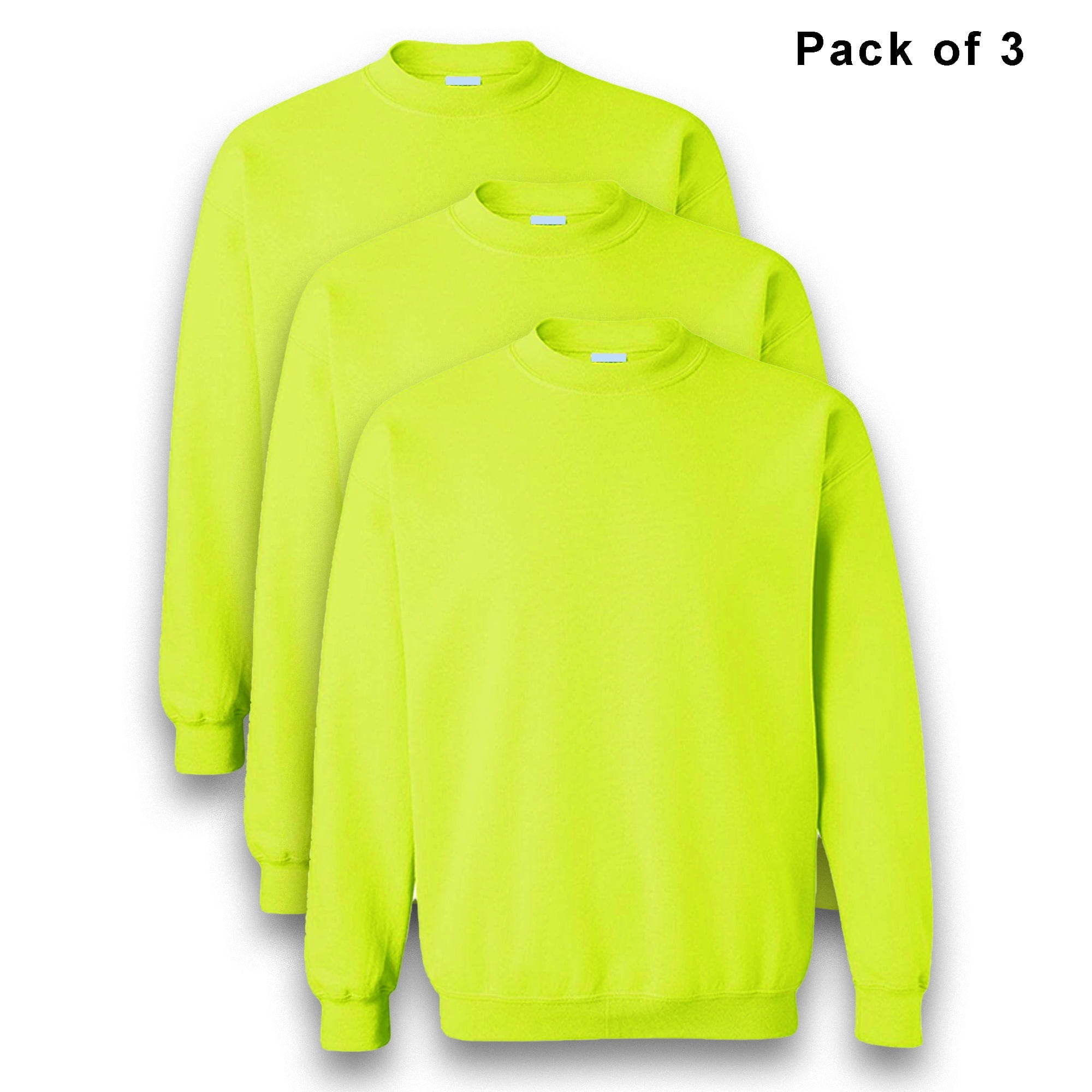 Gildan High Visibility Sweatshirt for Work | Heavy Blend Crew Neck Hi ...