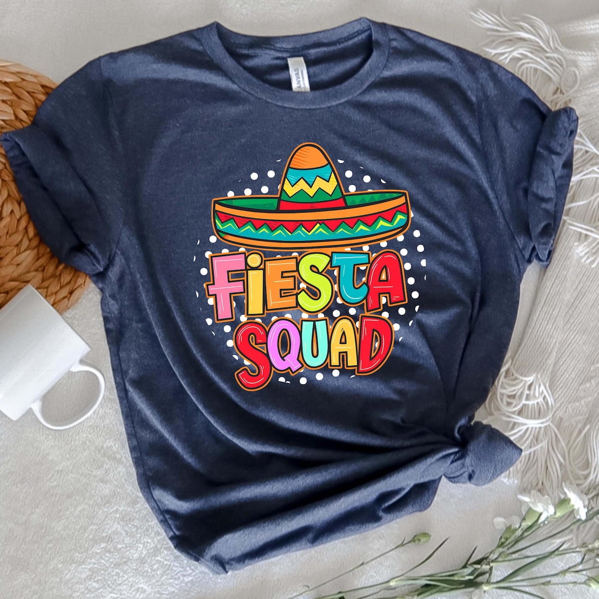 Gildan Hispanic Fiesta Squad Tee, Sombrero Celebration Graphic With ...