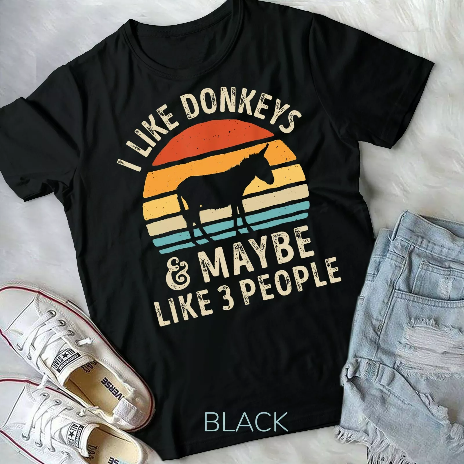 Gildan I Like Donkeys And Maybe Like 3 People Donkey Lover Farm Unisex ...