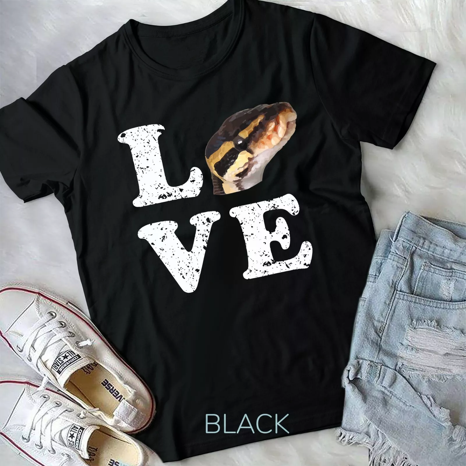 Gildan I Love my Ball Python - Pet Snake Lovers Gift Unisex T-shirt ...