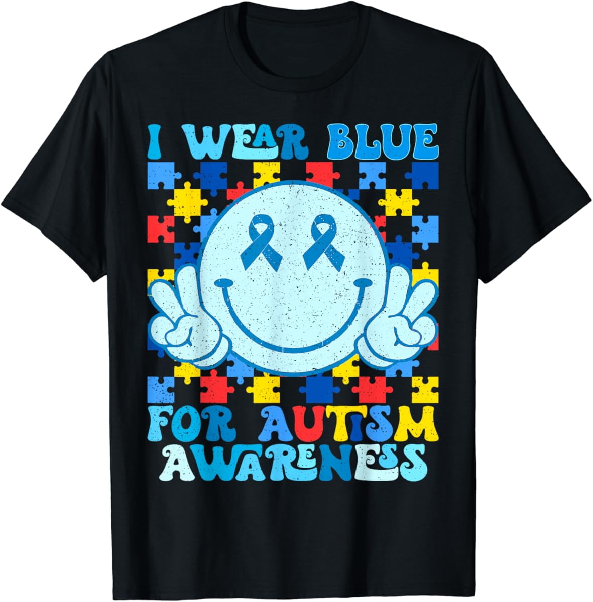 Gildan I Wear Blue for Autism Awareness Month WoAutism T-Shirt Gift for ...