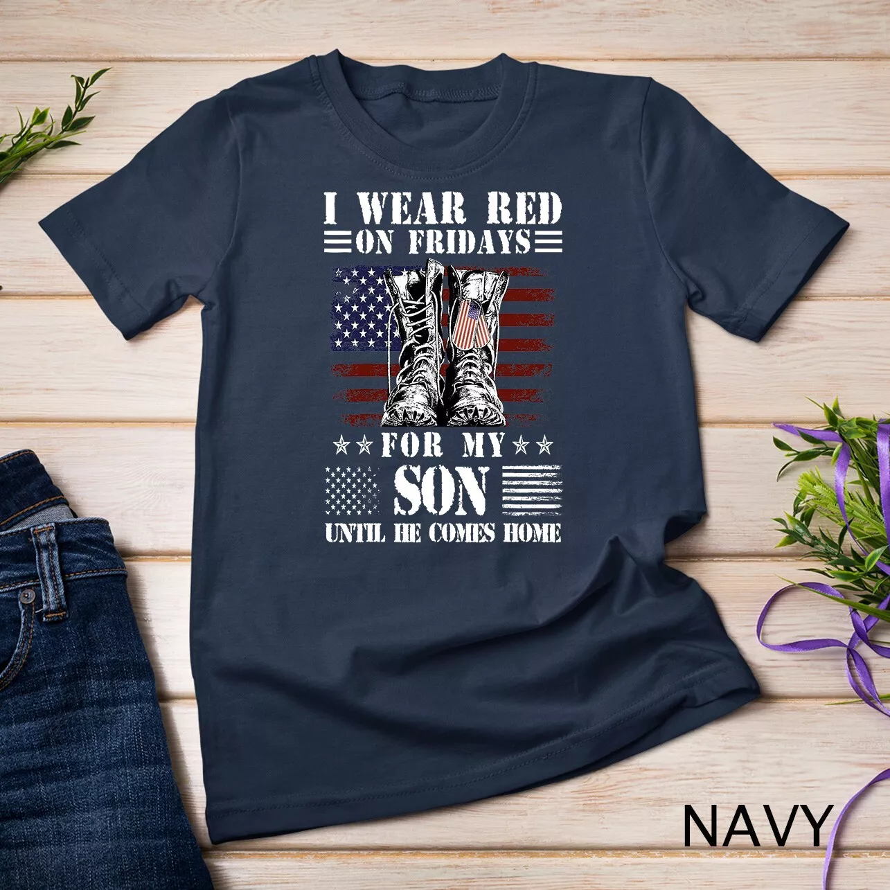 Gildan I Wear Red On Fridays For My Son Until He Comes Home T-Shirt ...