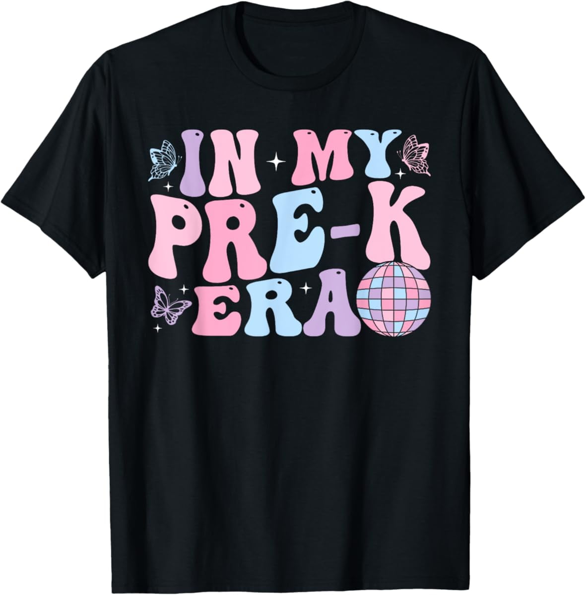 Gildan In My Pre K Era Groovy Back To School First Day Teacher T-Shirt ...