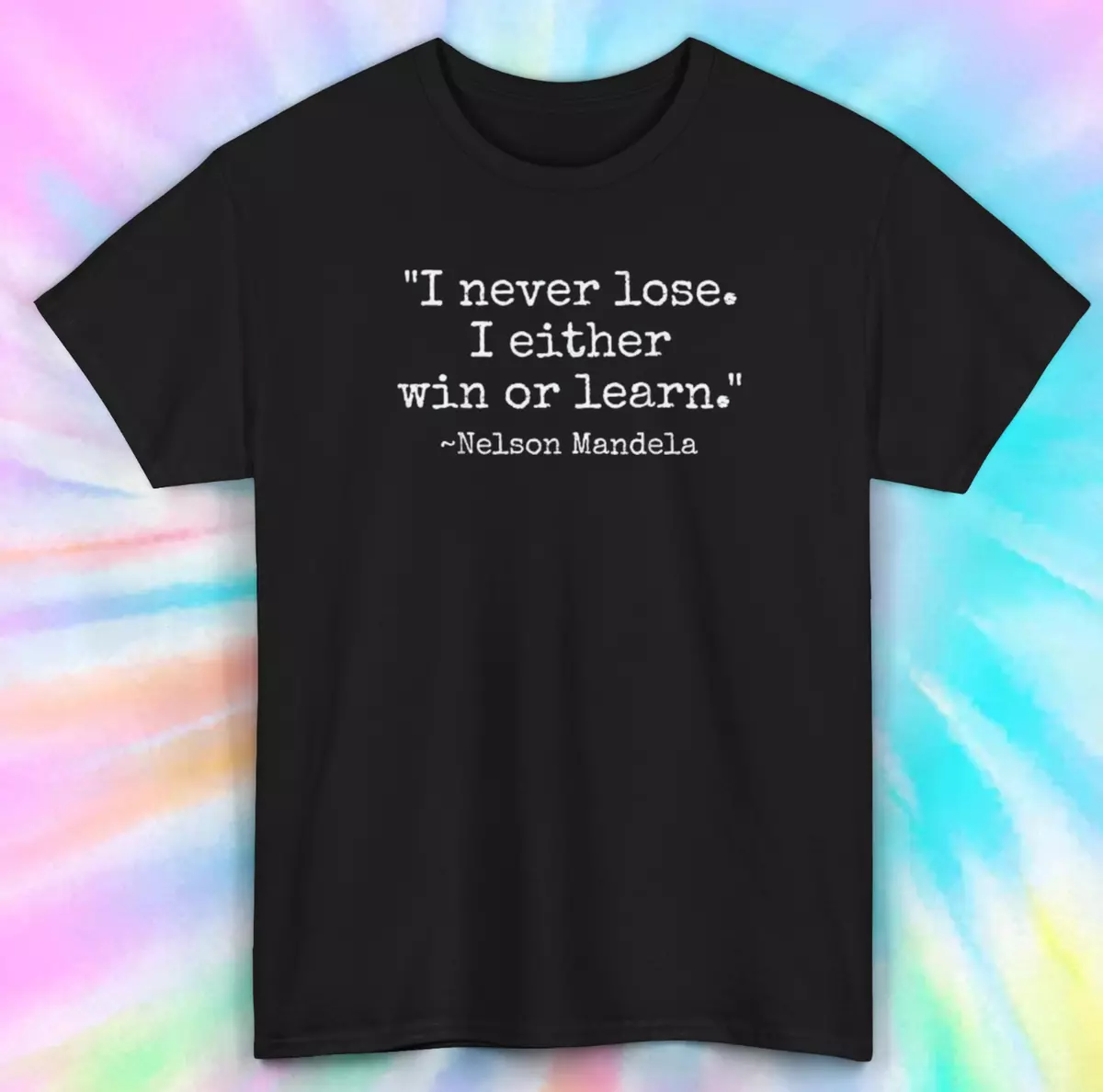 Gildan Inspirational Quote T-Shirt | Nelson Mandela | Win or Learn | S ...