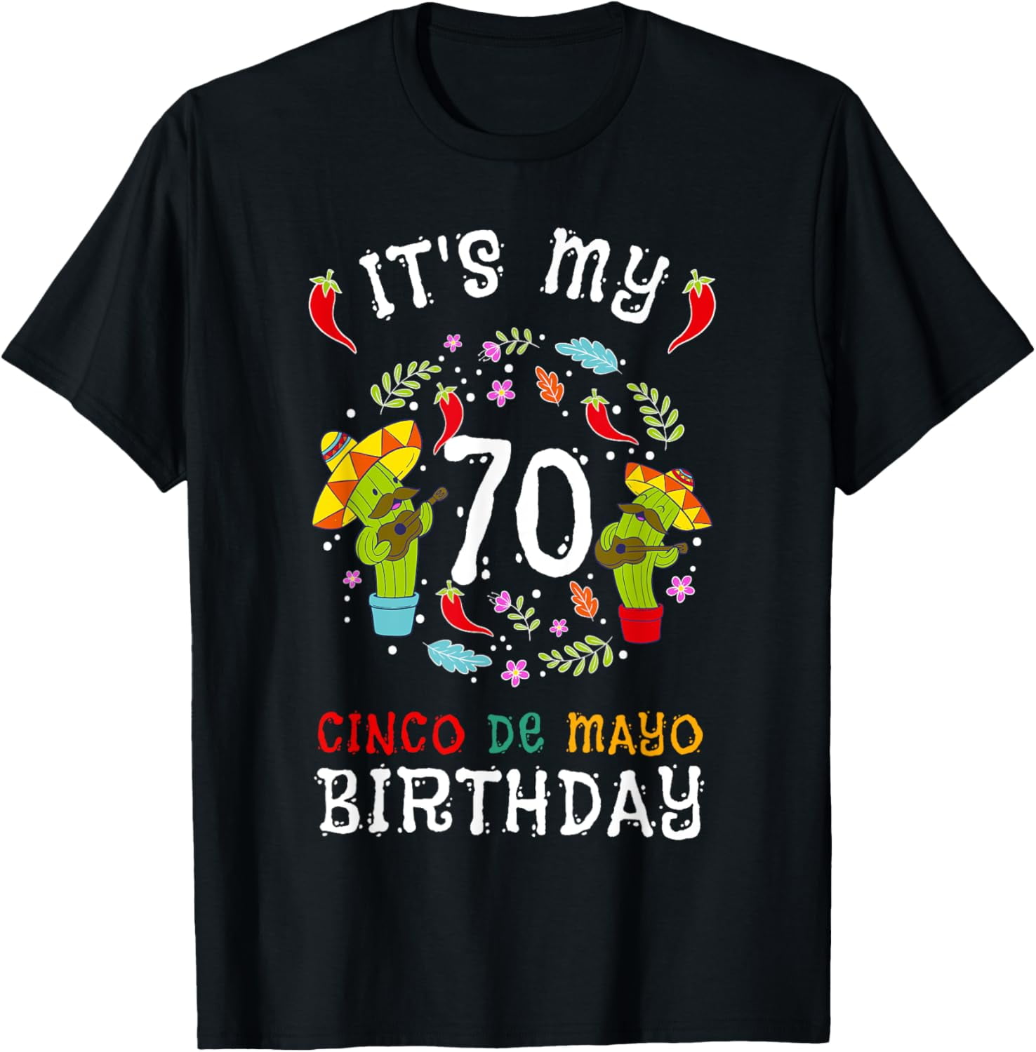 Gildan It's My 70th Birthday Cinco De Mayo Shirt Kid Men 5 De Mayo T ...