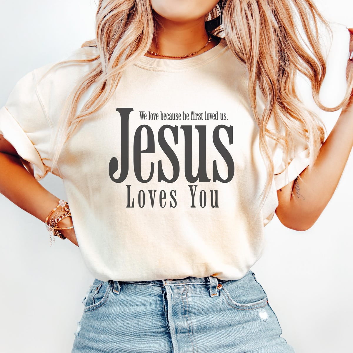 Gildan Jesus Loves You Tee, Stylish And Soft Christian Apparel With ...