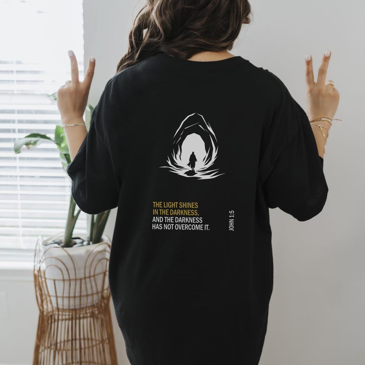 Gildan John 1:5 Inspired Tee, Christian Shirt With Bold Light-In-The ...