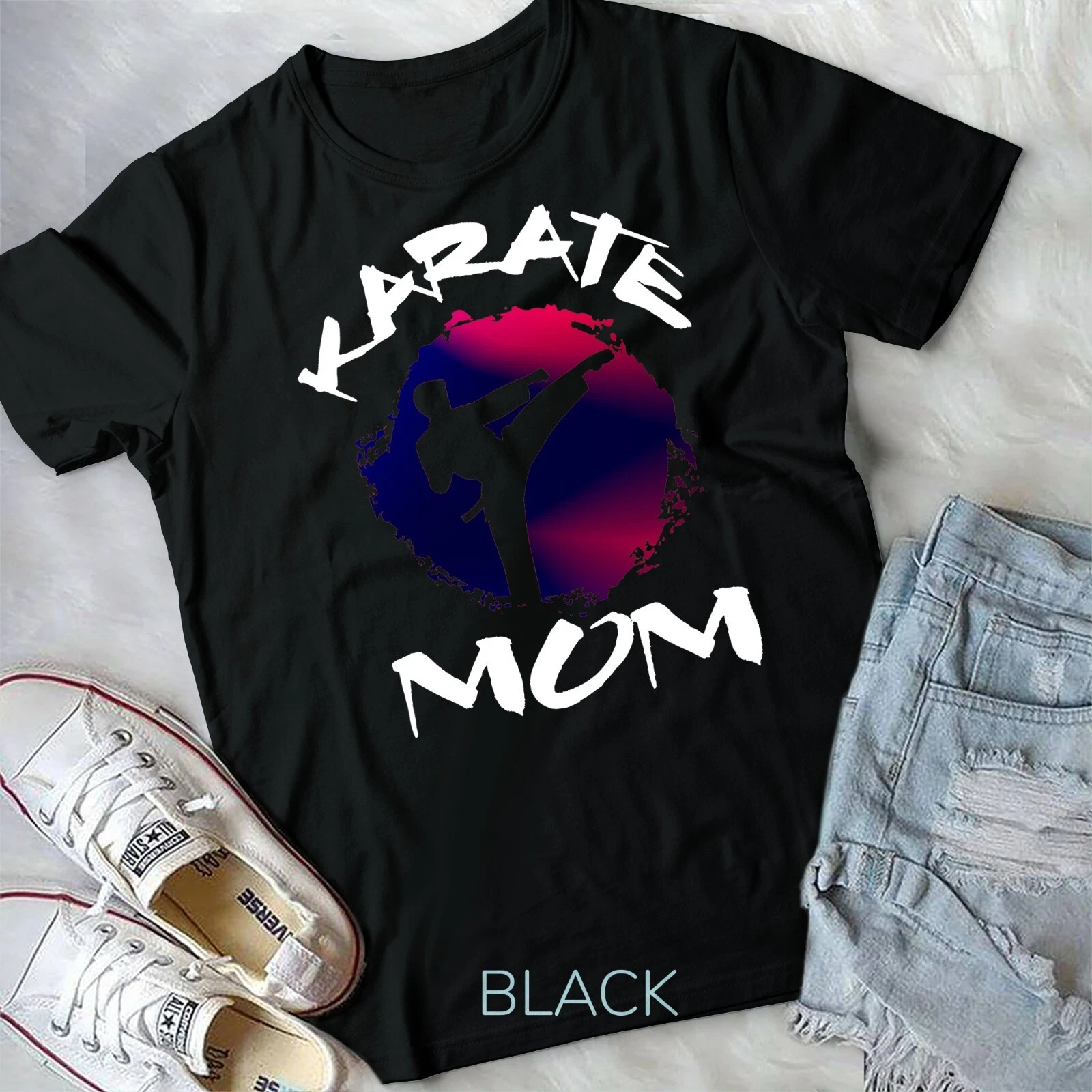 Gildan Karate Mom Vintage Martial Art Self and Defense Mother's Day ...