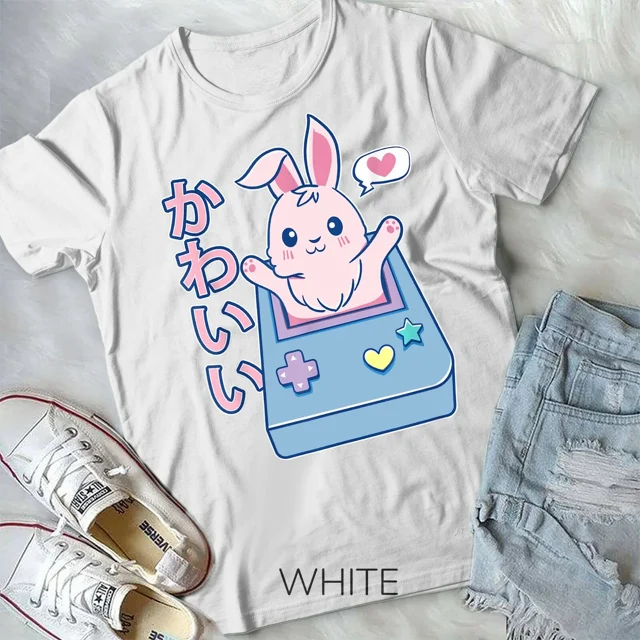 Gildan Kawaii Gamer Bunny - Rabbit Pastel Cute Unisex Form T-Shirt ...